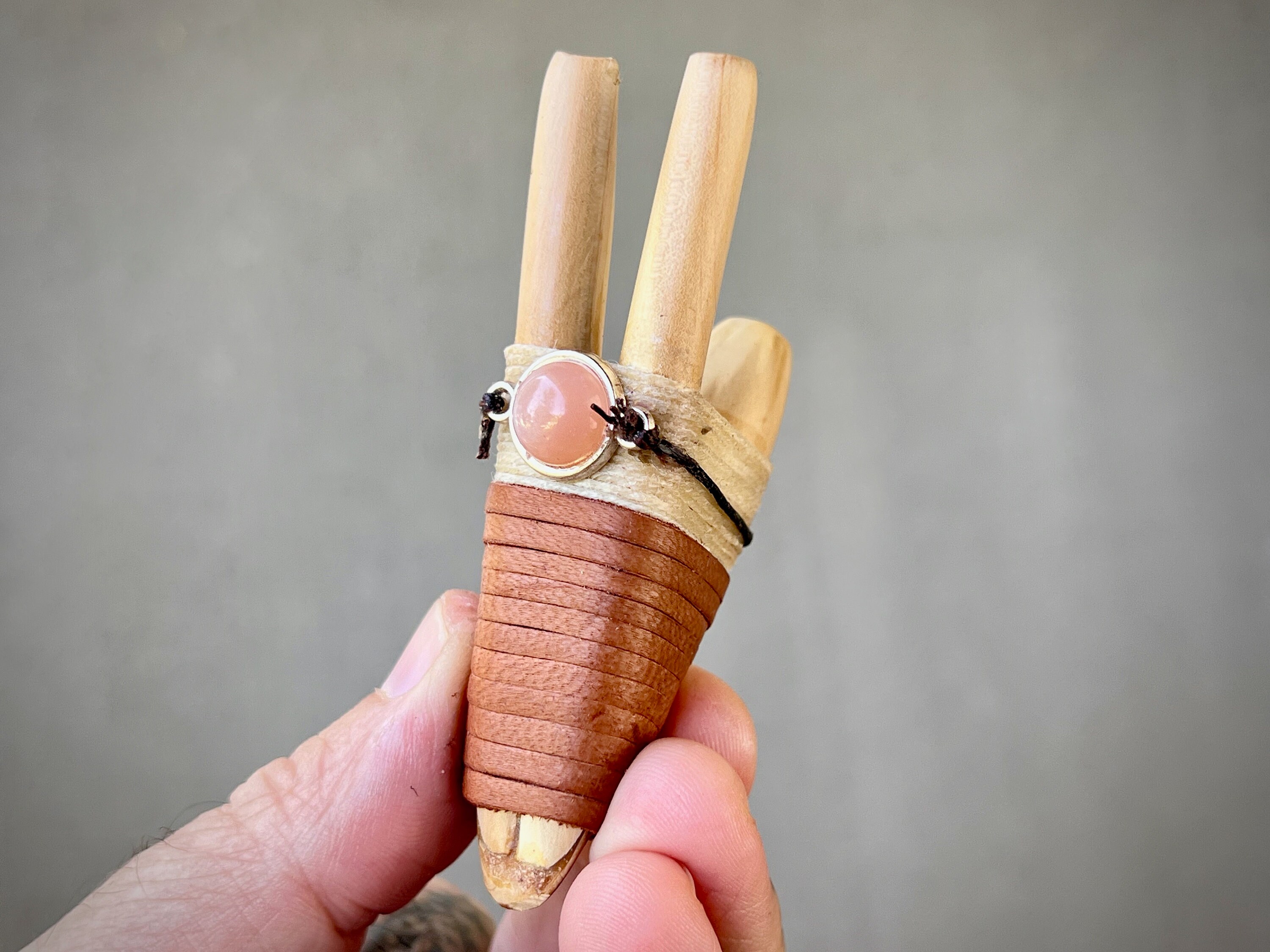 Double Kuripe Pipe, Handcrafted Natural Wood Double Barrel Kuripe with ...