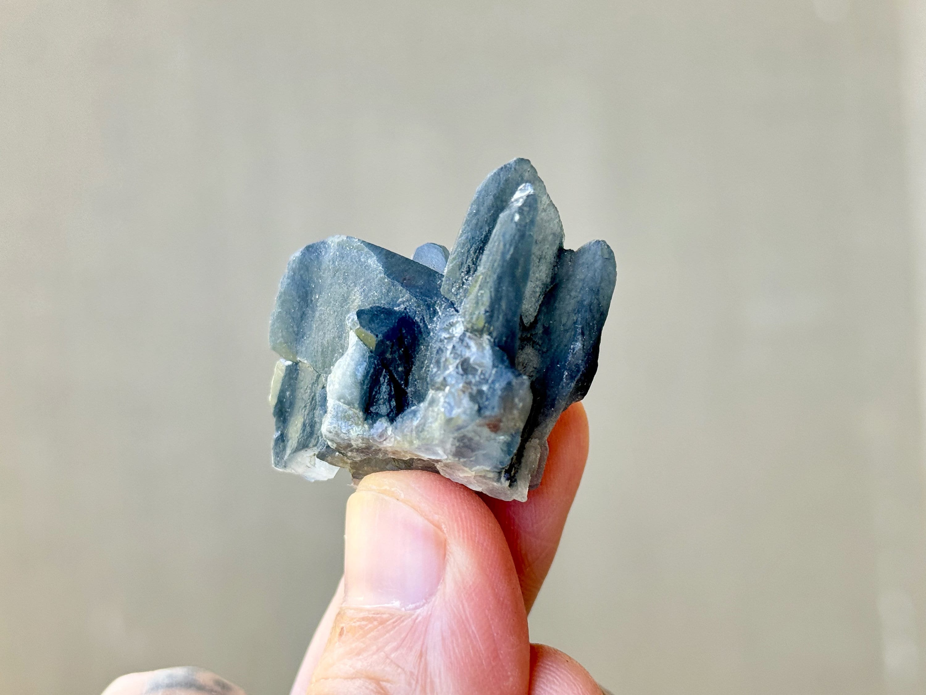 Blue Tara Quartz with Vibrant Blue Riebeckite Inclusions, New Find ...