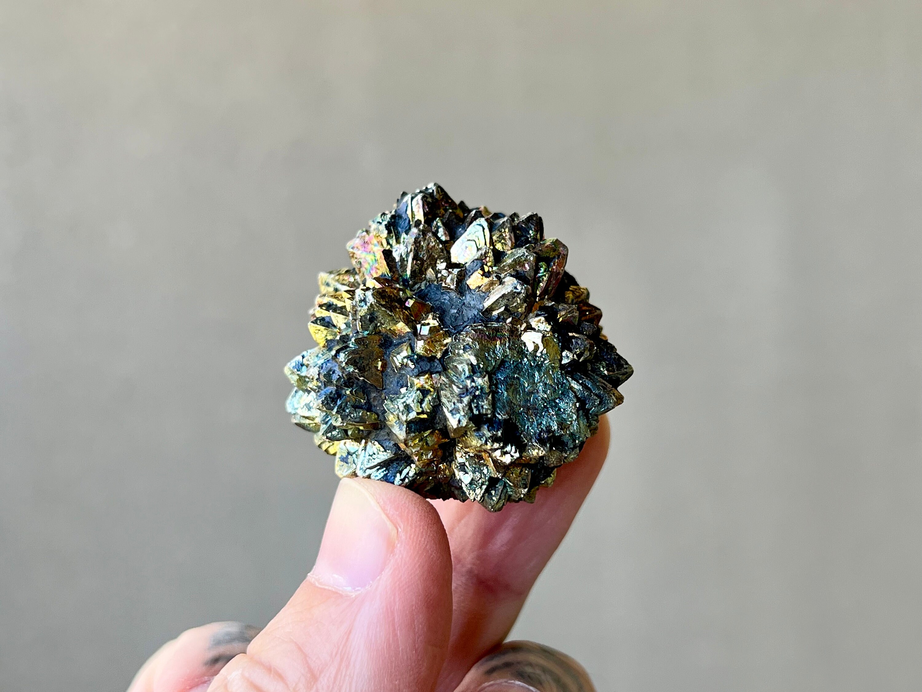 Rainbow Marcasite Nodule with Natural Iridescence, 94g, Golden Prophecy ...