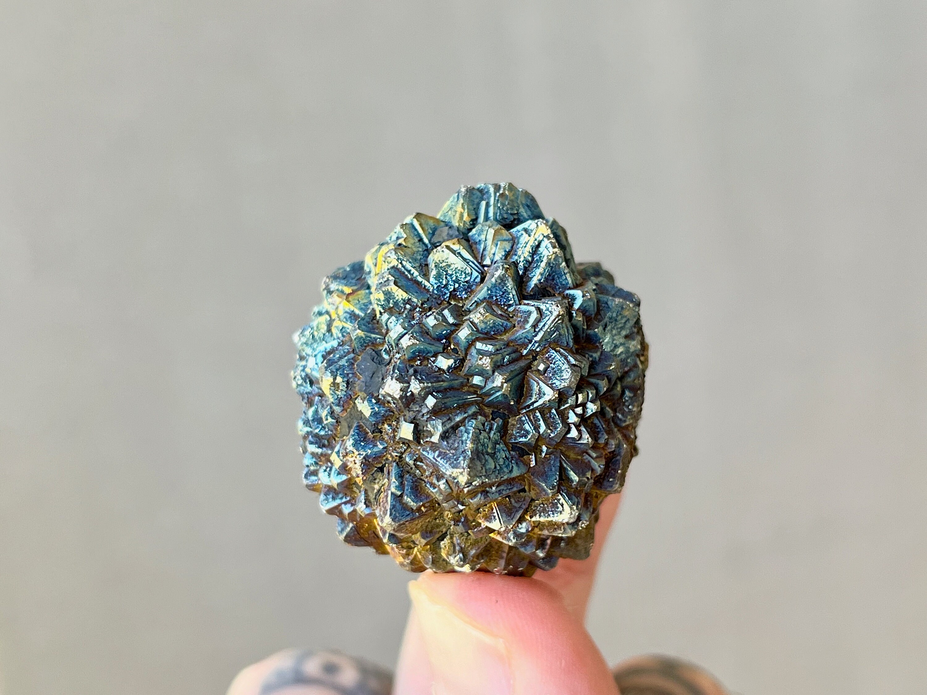 Blue and Gold Marcasite Nodule with Natural Iridescence, 87g, Gold ...