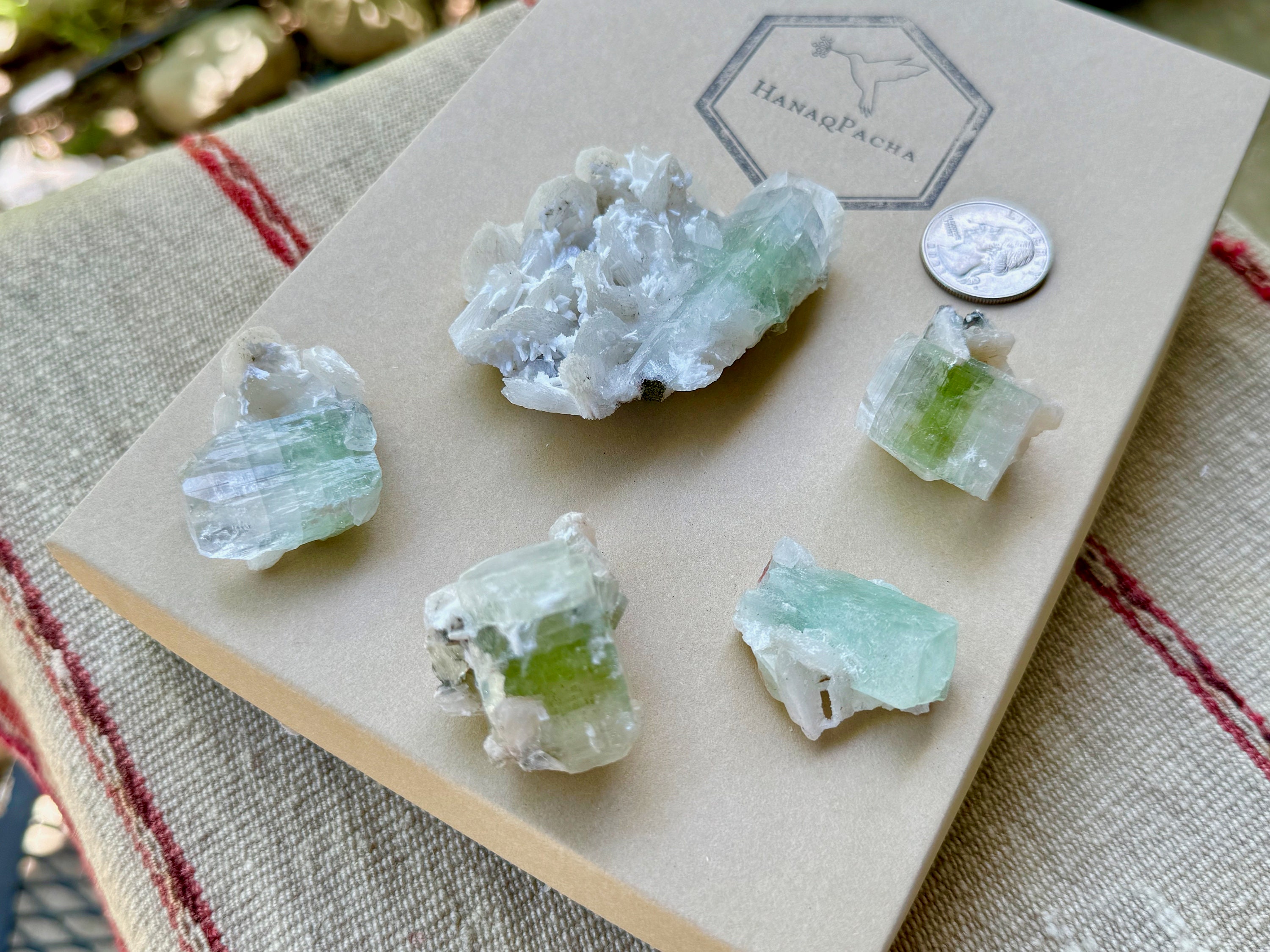 Green Apophyllite Quartz Lot, 5 Pieces, Rarest Apophyllite Color, New ...