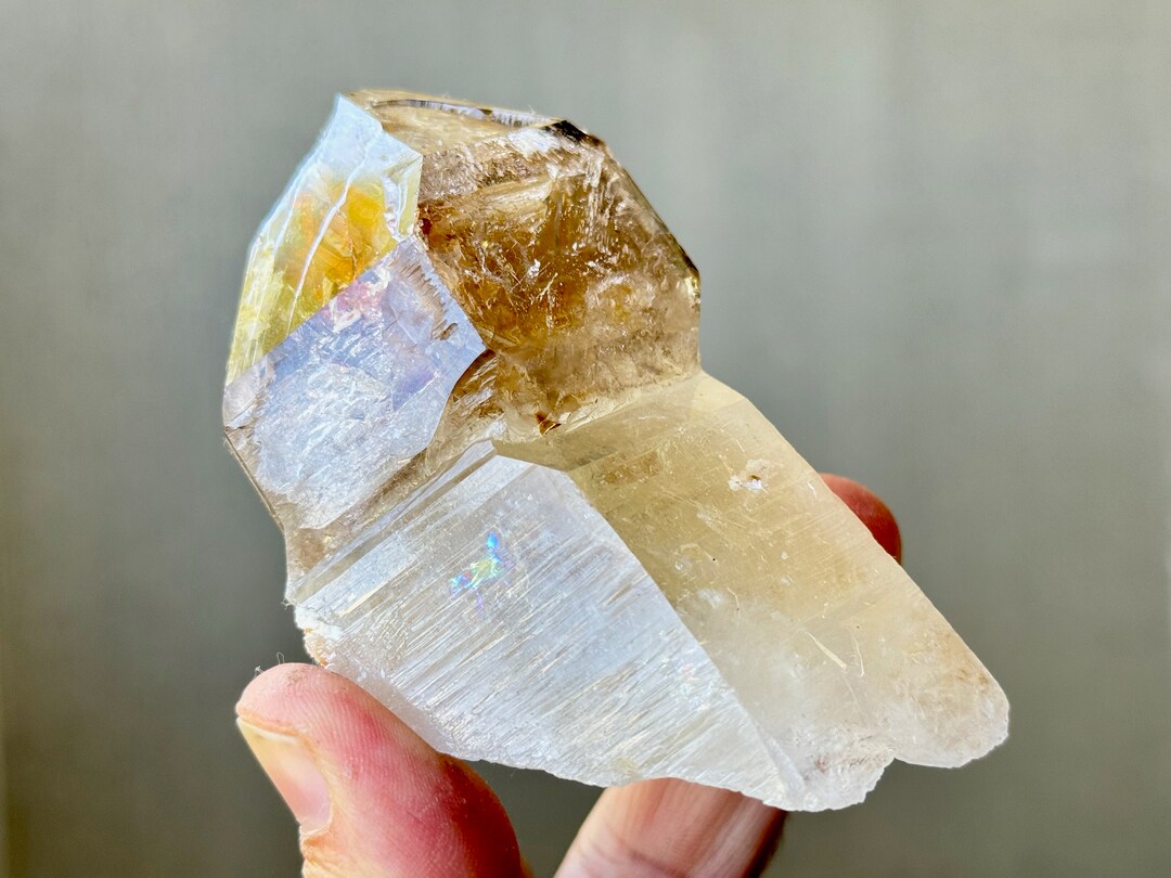 Elestial Citrine Quartz With Vibrant Red Hematite Inclusion, New Find ...