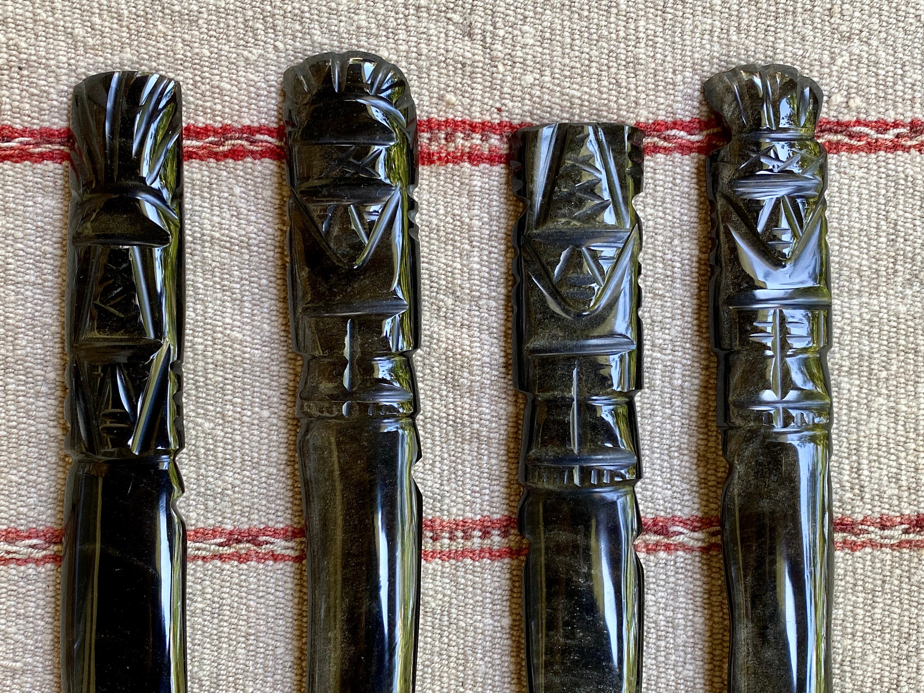 Ceremonial Dagger, Silver Sheen Obsidian Dagger, Mayan Athame ...