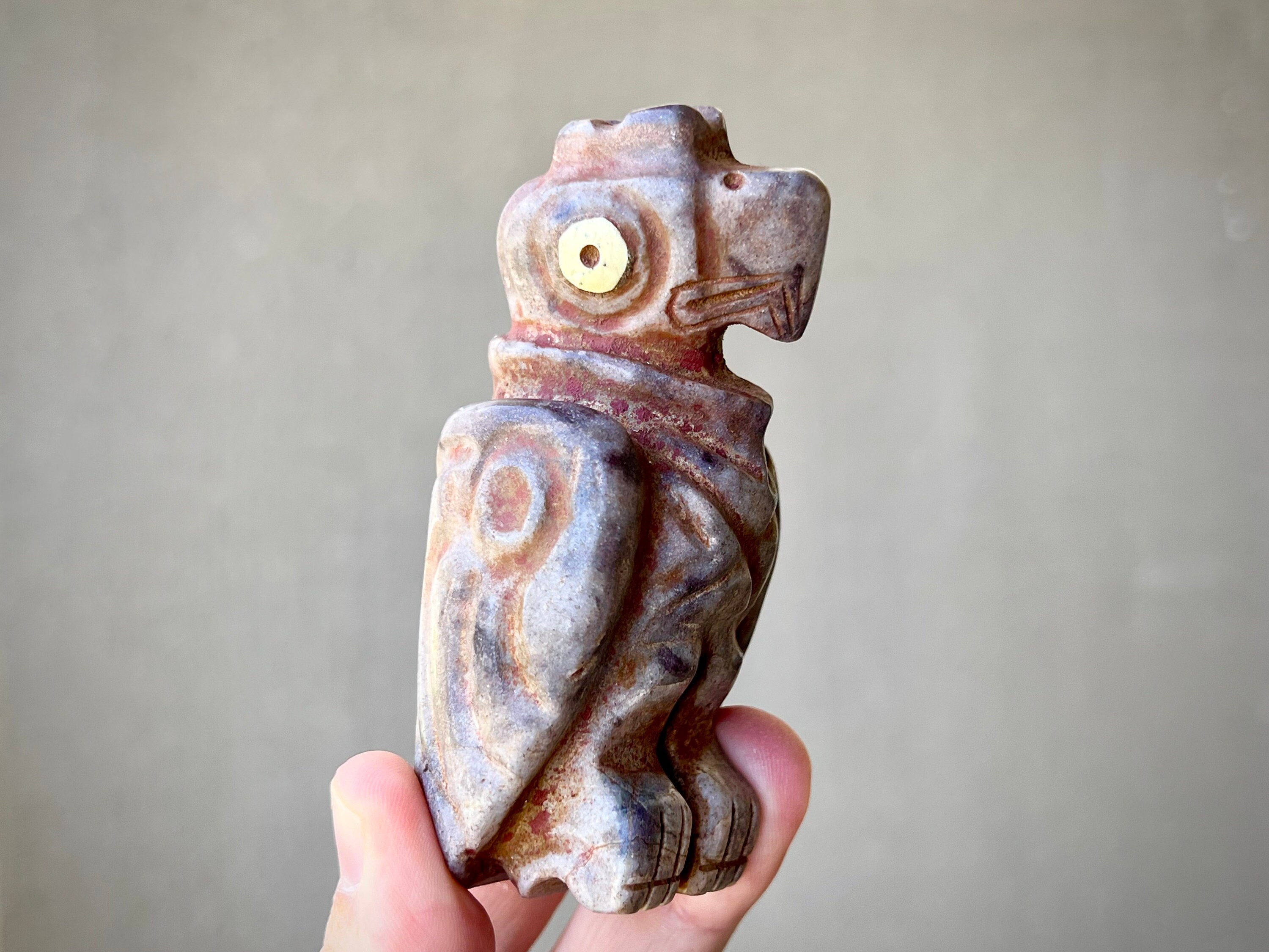 Incan Condor Statue by Peruvian Artist José Aguilar, Carved Crystal ...