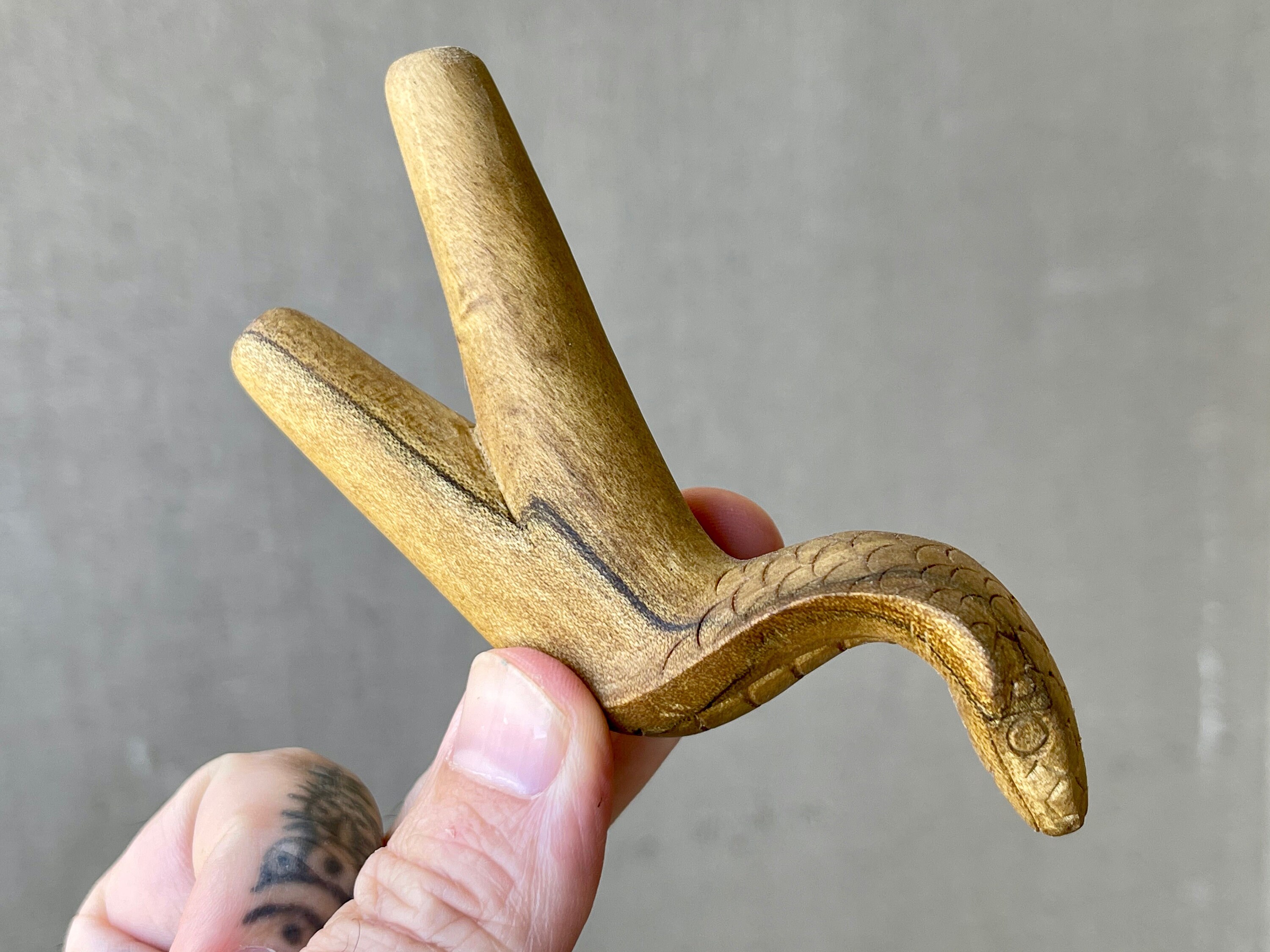 Kuripe, Solid Wood Cobra Snake Kuripe, Single Block, Hand Carved ...
