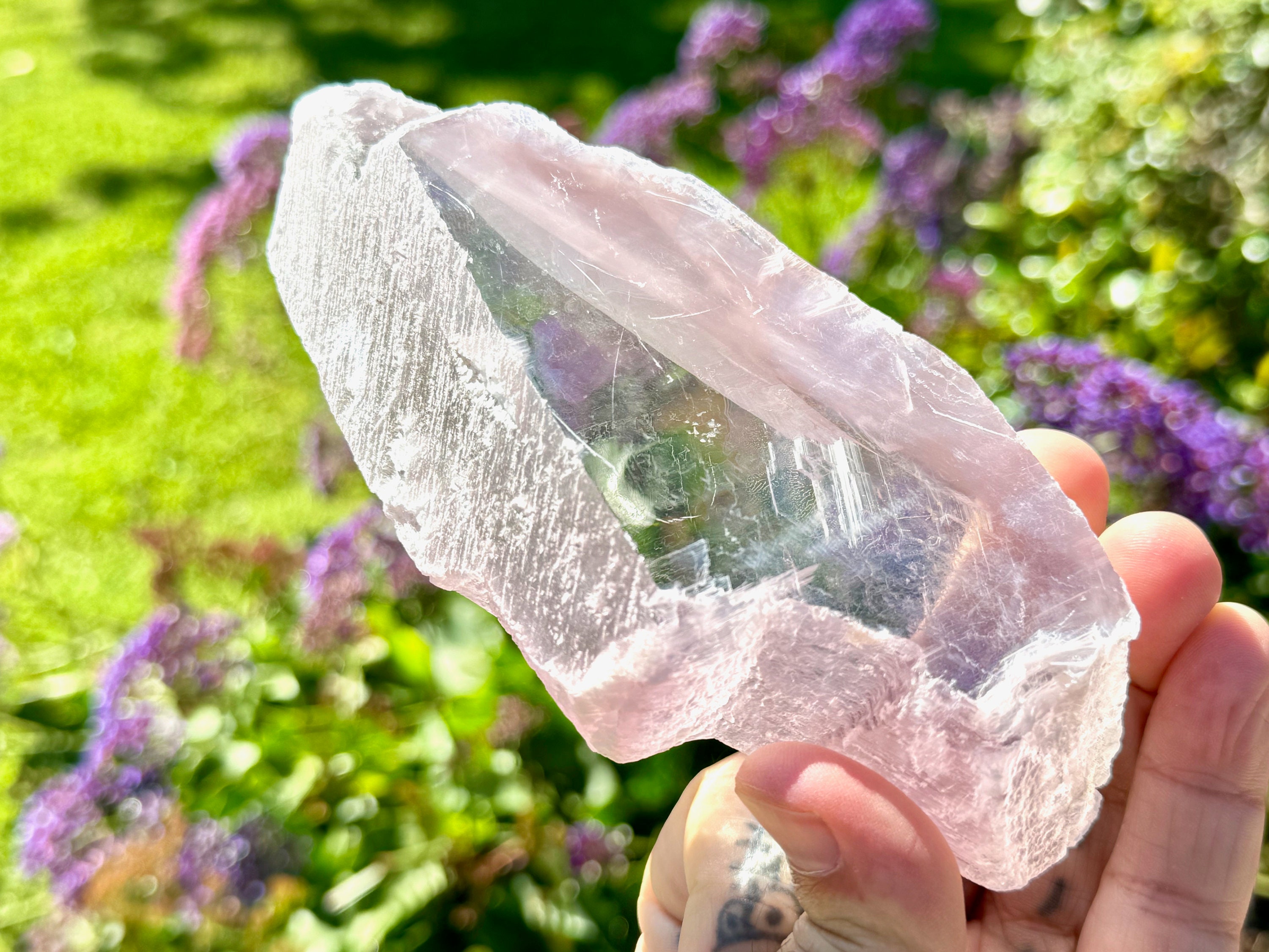 Pink Selenite with Lithium Inclusion, 359g, New Find, Water Clear ...