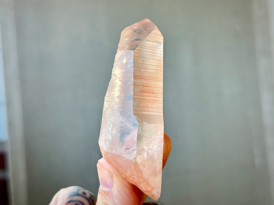 Coral Sunset Lemurian Quartz New Find Channeling Crystal - Etsy UK