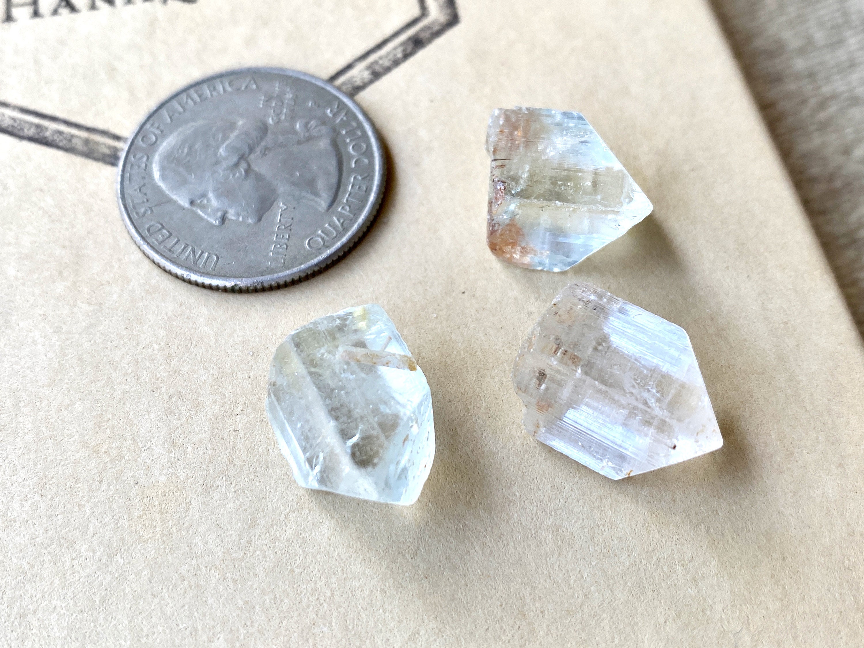 Nigerian Blue Topaz Crystal Lot, 3 Pieces, New Find, Throat Chakra ...