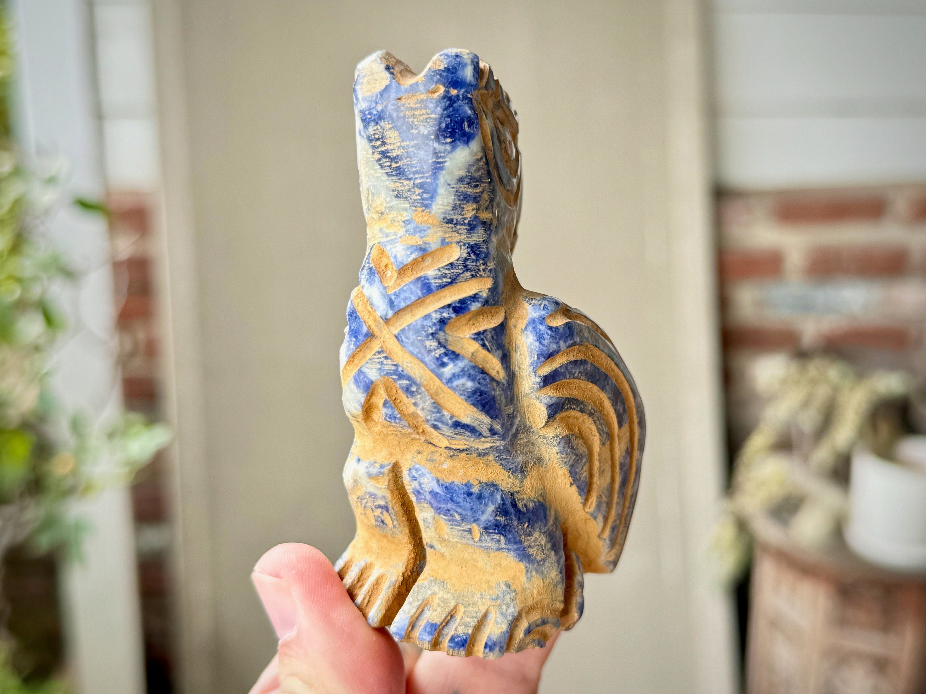 Incan Eagle Statue by Peruvian Artist Ruben Layme, Hand Carved Andean ...