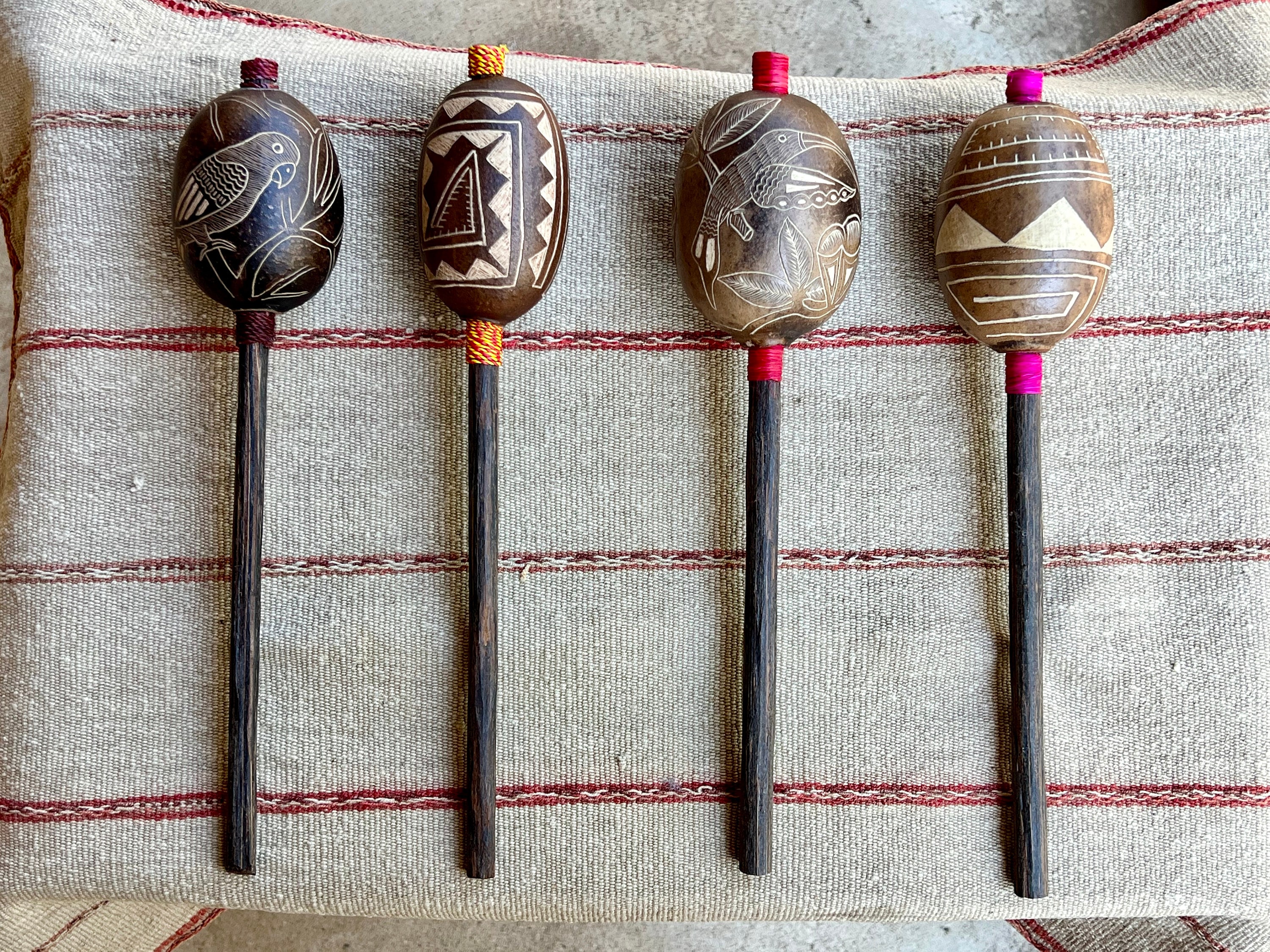 Shaman Rattle, Traditional Shipibo Rattle for Shamanic Plant Medicine ...