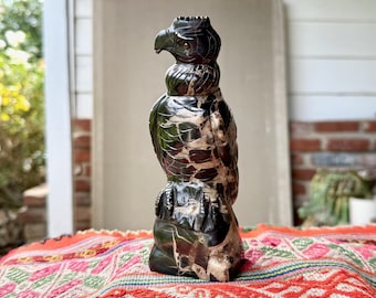 Andean Condor Statue, Hand Carved Black Onyx Condor, MINOR SCRATCH ...