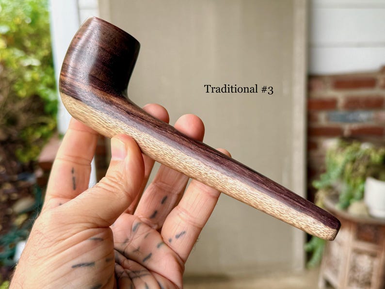Tobacco Pipe, Traditional Wooden Mapacho Pipe for Shamanic Ceremony ...
