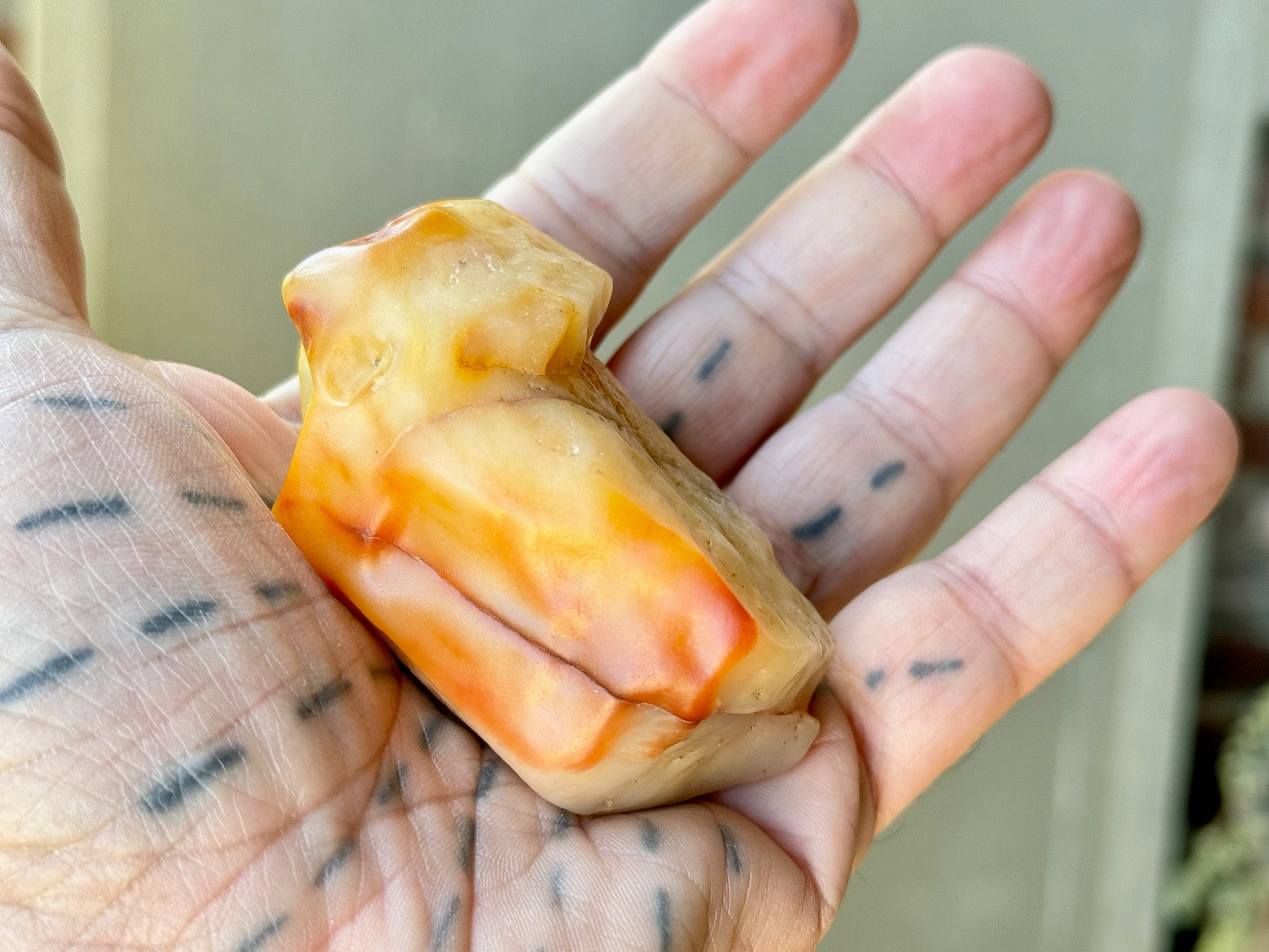Yellow Jade, Rare Find, Natural Raw Yellow Jade with Vibrant Color ...