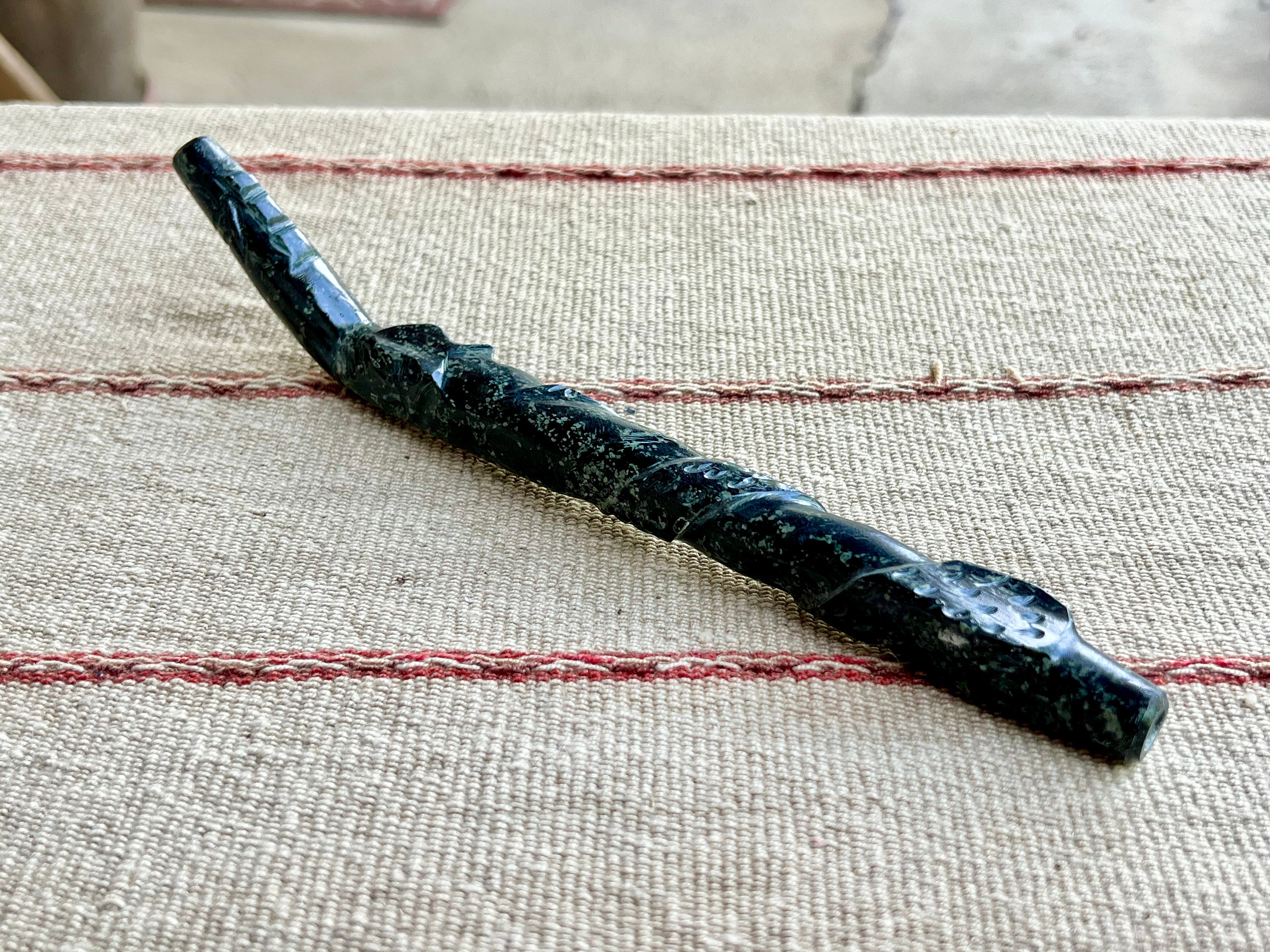 Serpent Tepi Pipe with Puma and Condor (Incan Trilogy), Carved Stone ...