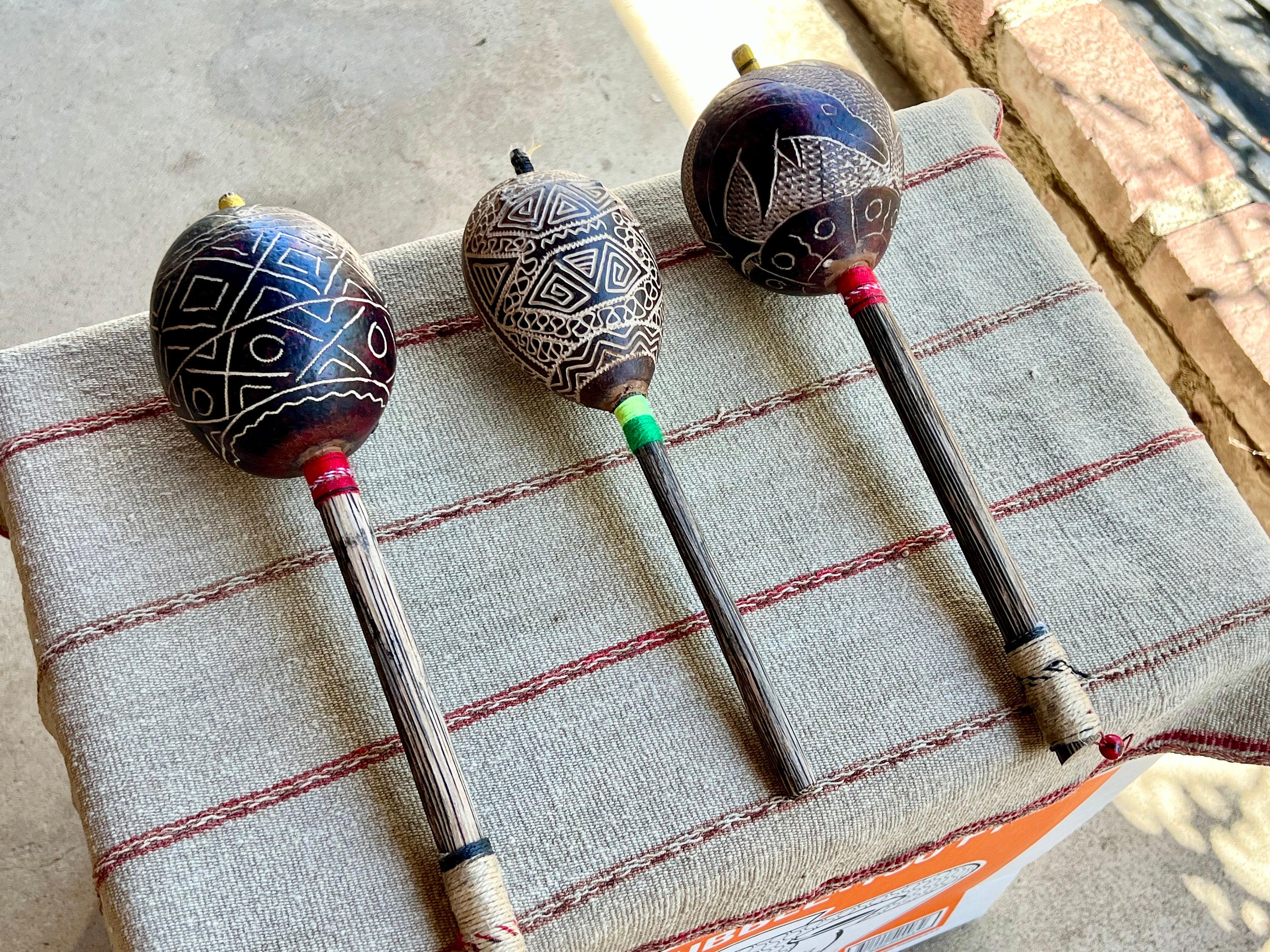 Shipibo Gourd Rattle Extra Large Size Traditional Shaman - Etsy