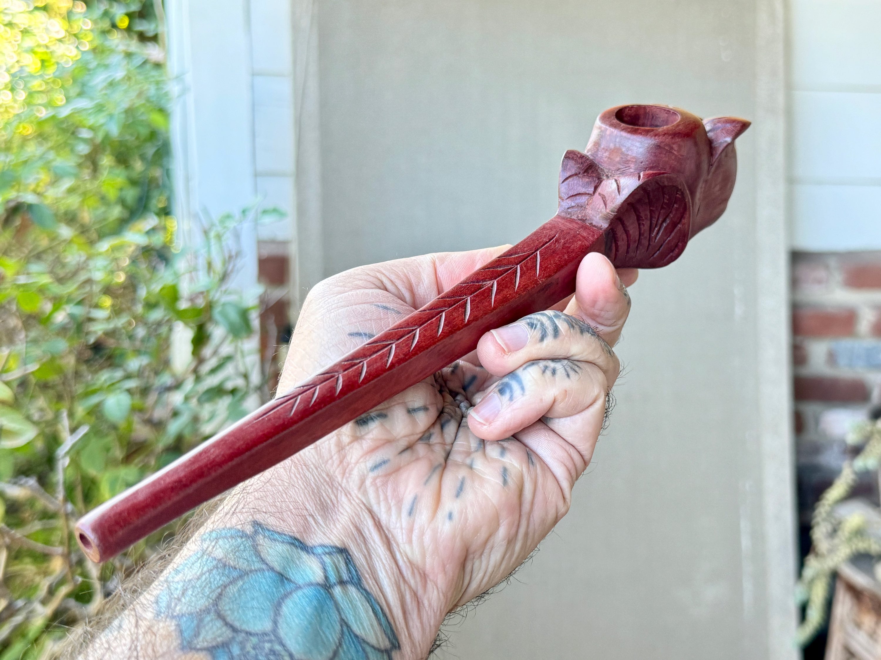 Mapacho Pipe by Peruvian Artist Juan Civis, Traditional Shipibo Pipe ...