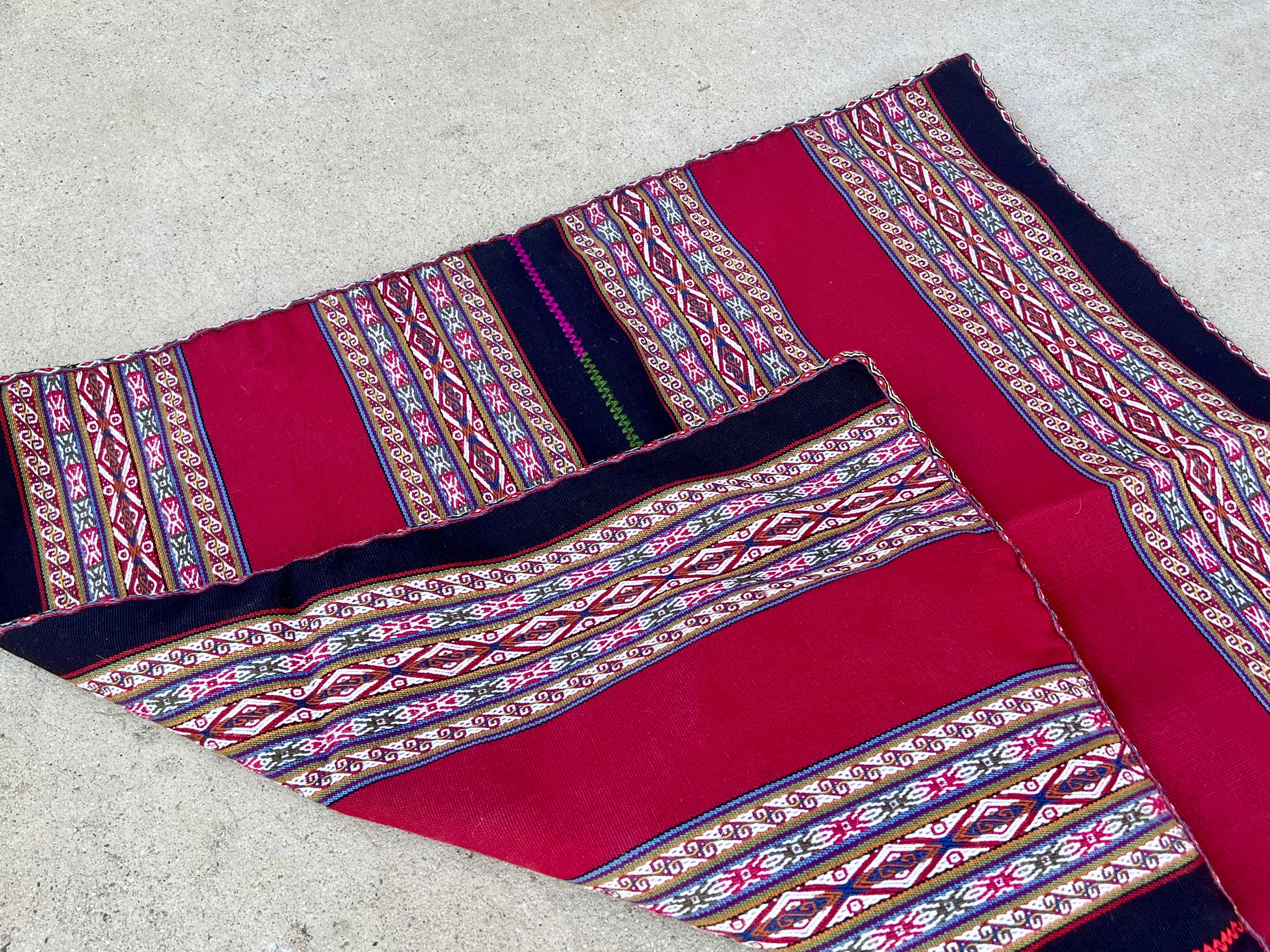 Peruvian Manta Cloth, 30 x 31 (Large Size), Andean Altar Cloth for ...