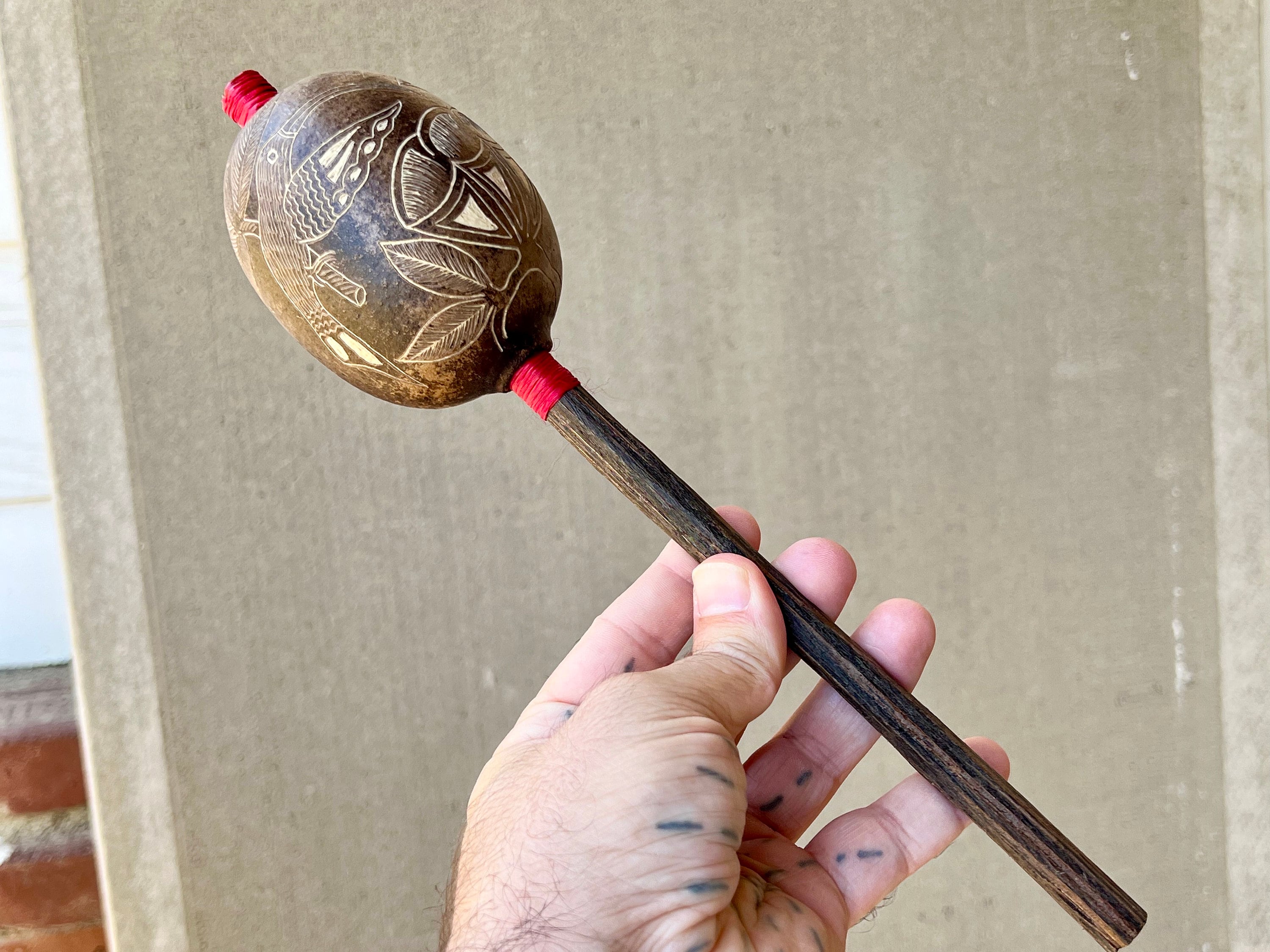 Shaman Rattle, Traditional Shipibo Rattle for Shamanic Plant Medicine ...