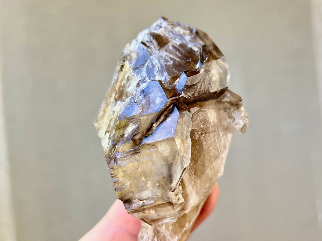 BG3 Adaptogenic Smoky Quartz With Citrine Inclusion, Elestial Scepter ...