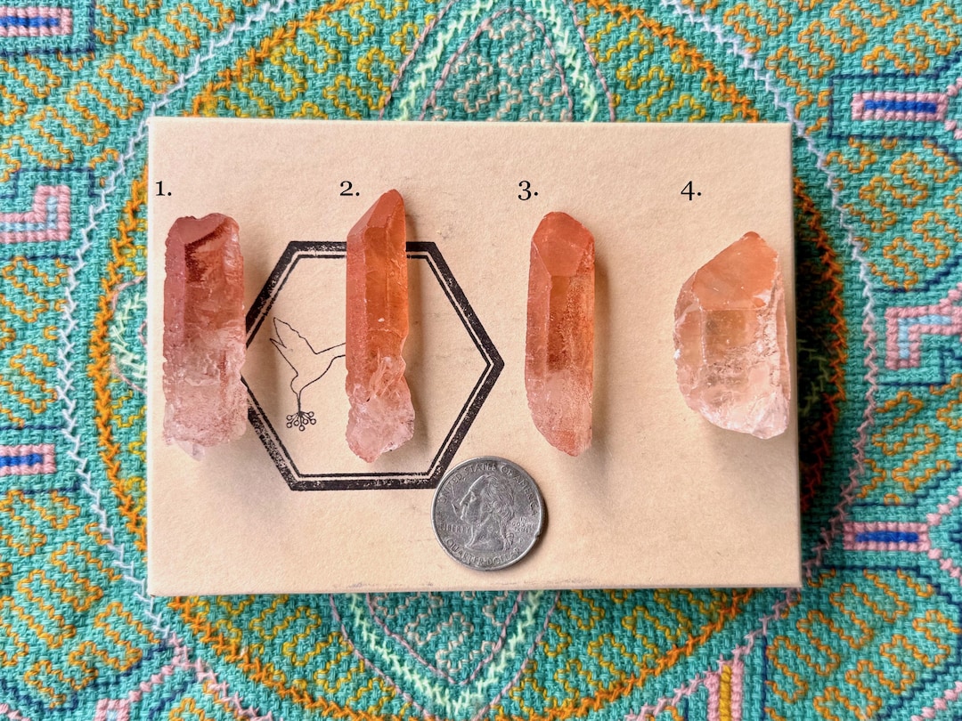 Ancient Sage Quartz, Choose ONE of Four Tangerine Dissolution Crystals ...
