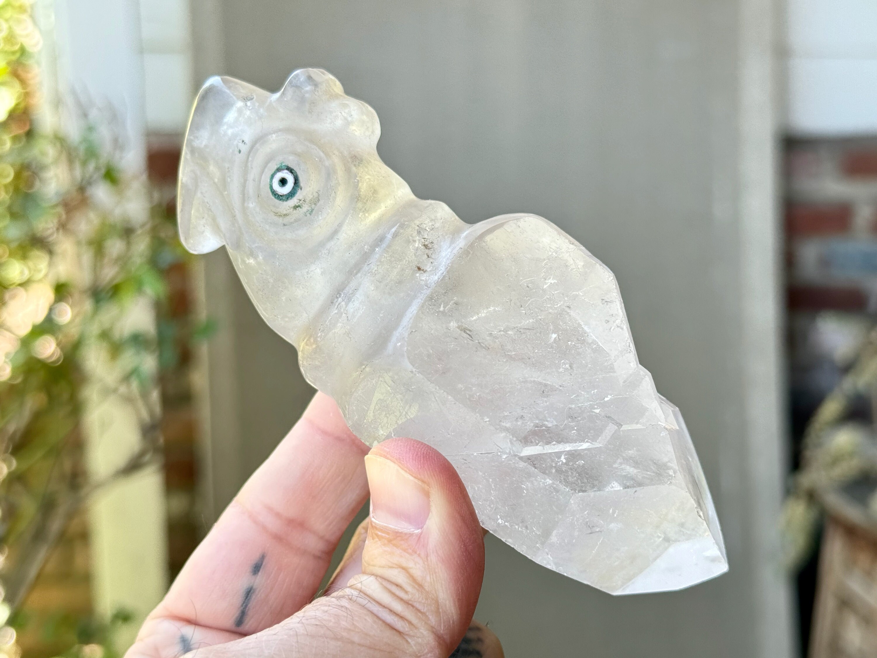 Quartz Crystal Condor by Peruvian Artist Ruben Layme, Hand Carved Incan ...