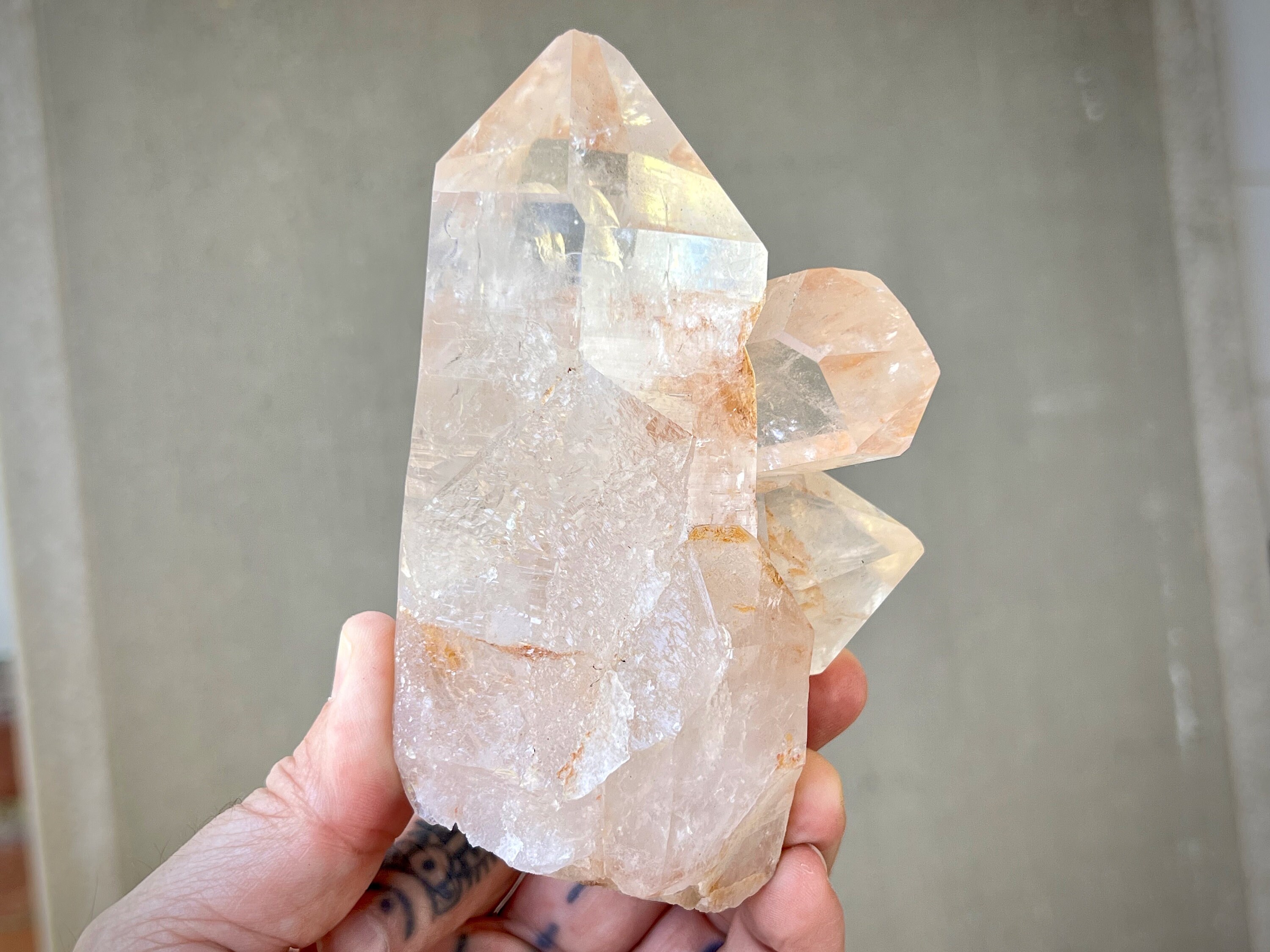 Lustrous and Water Clear Pink Cathedral Quartz, 664g, New Find, Akashic ...