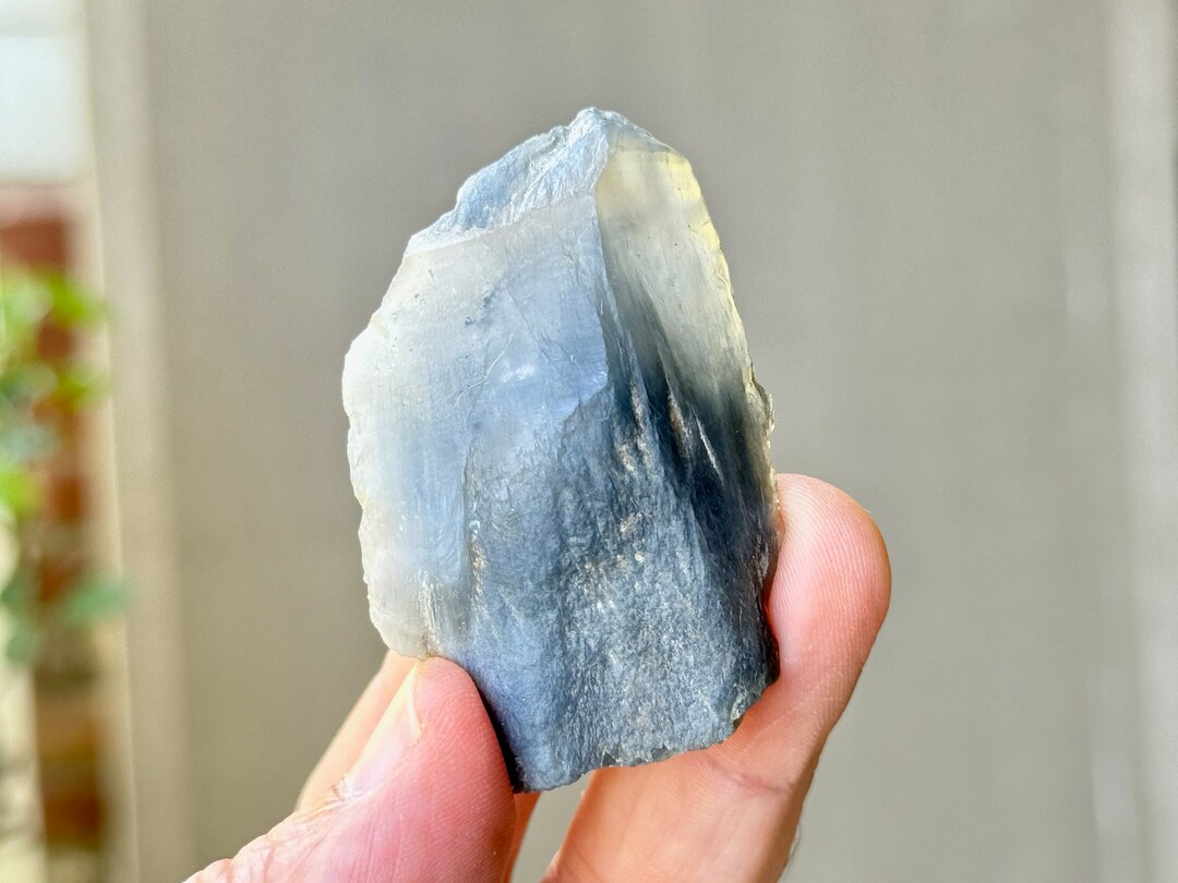 Blue Tara Quartz With Beautiful Blue Riebeckite Inclusions, New Find ...