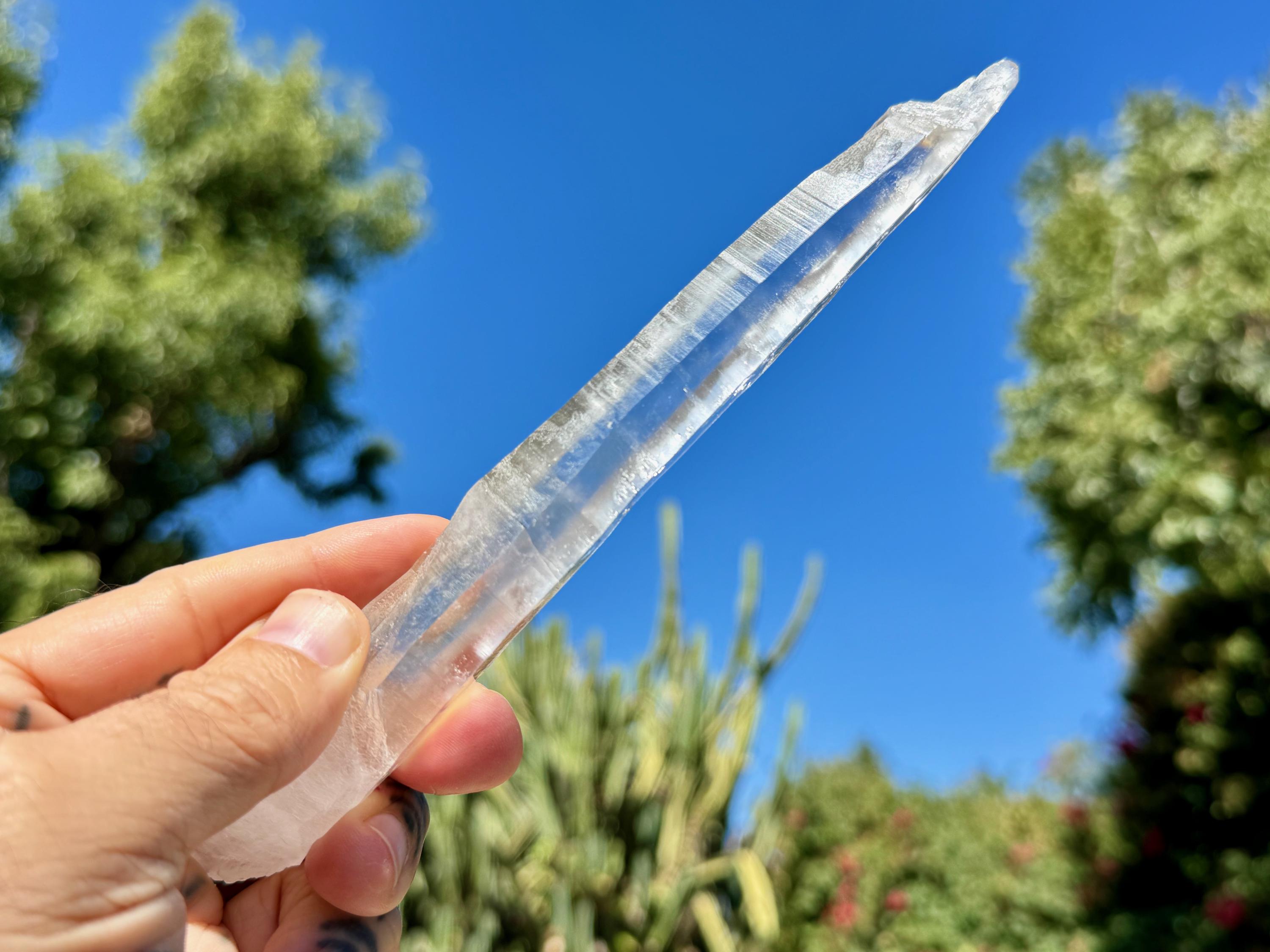 Laser Quartz from Diamantina, 131g, New Find, Water Clear with 7.5 ...