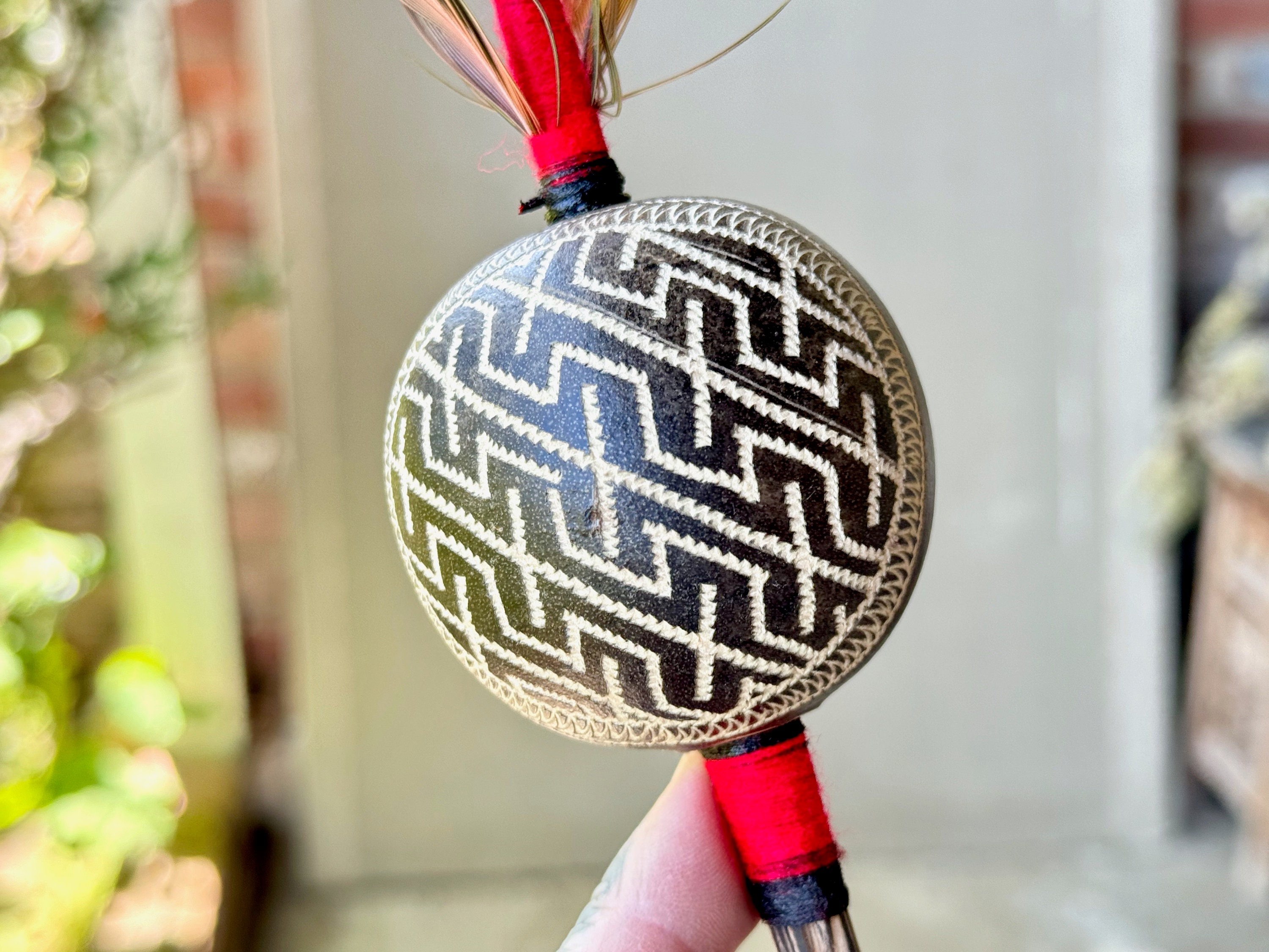 Shaman Rattle, Traditional Shipibo Rattle for Shamanic Plant Medicine ...