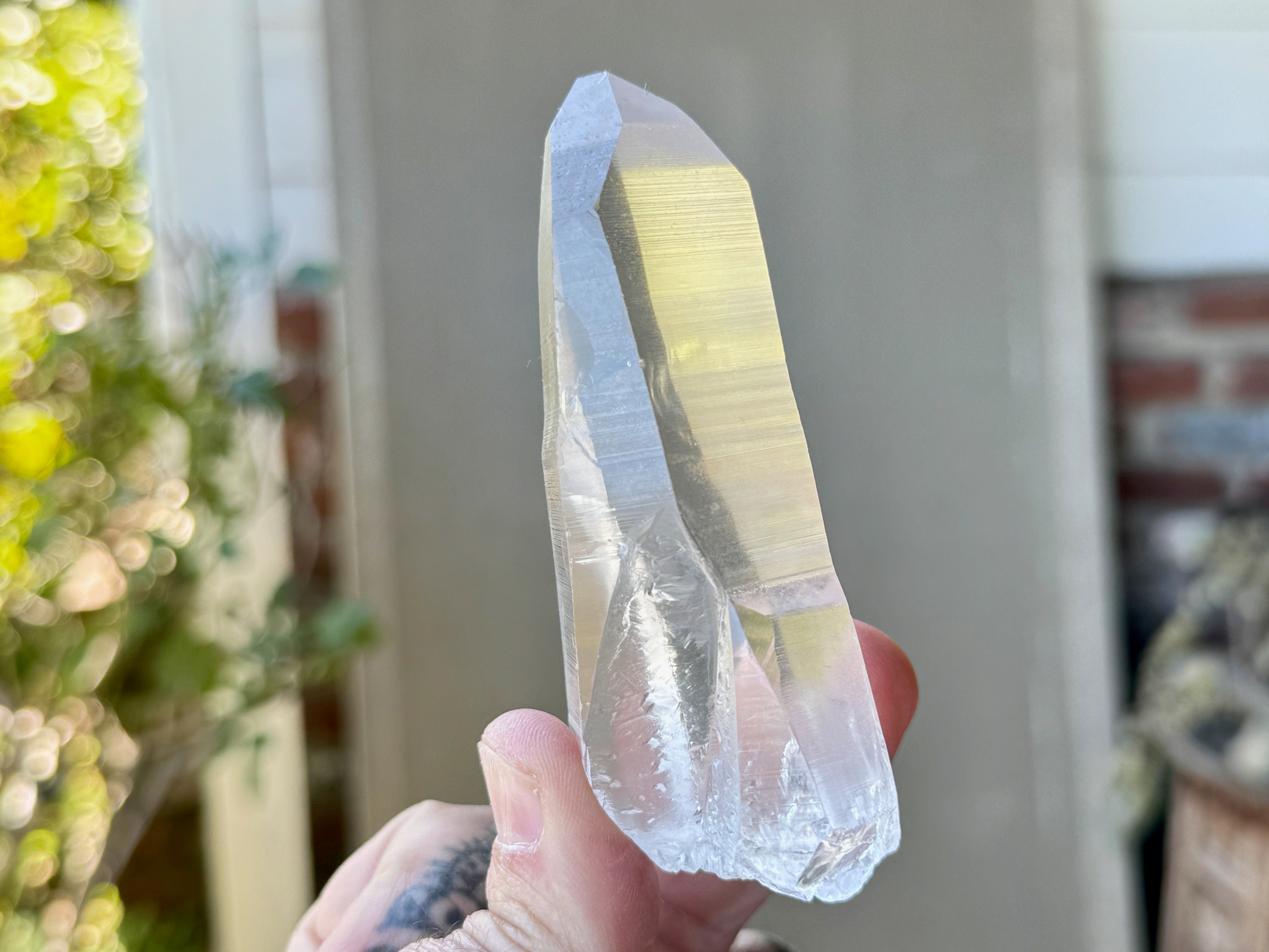 Blue Needle Lemurian Quartz, 152g, New Find, Water Clear Lemurian with ...