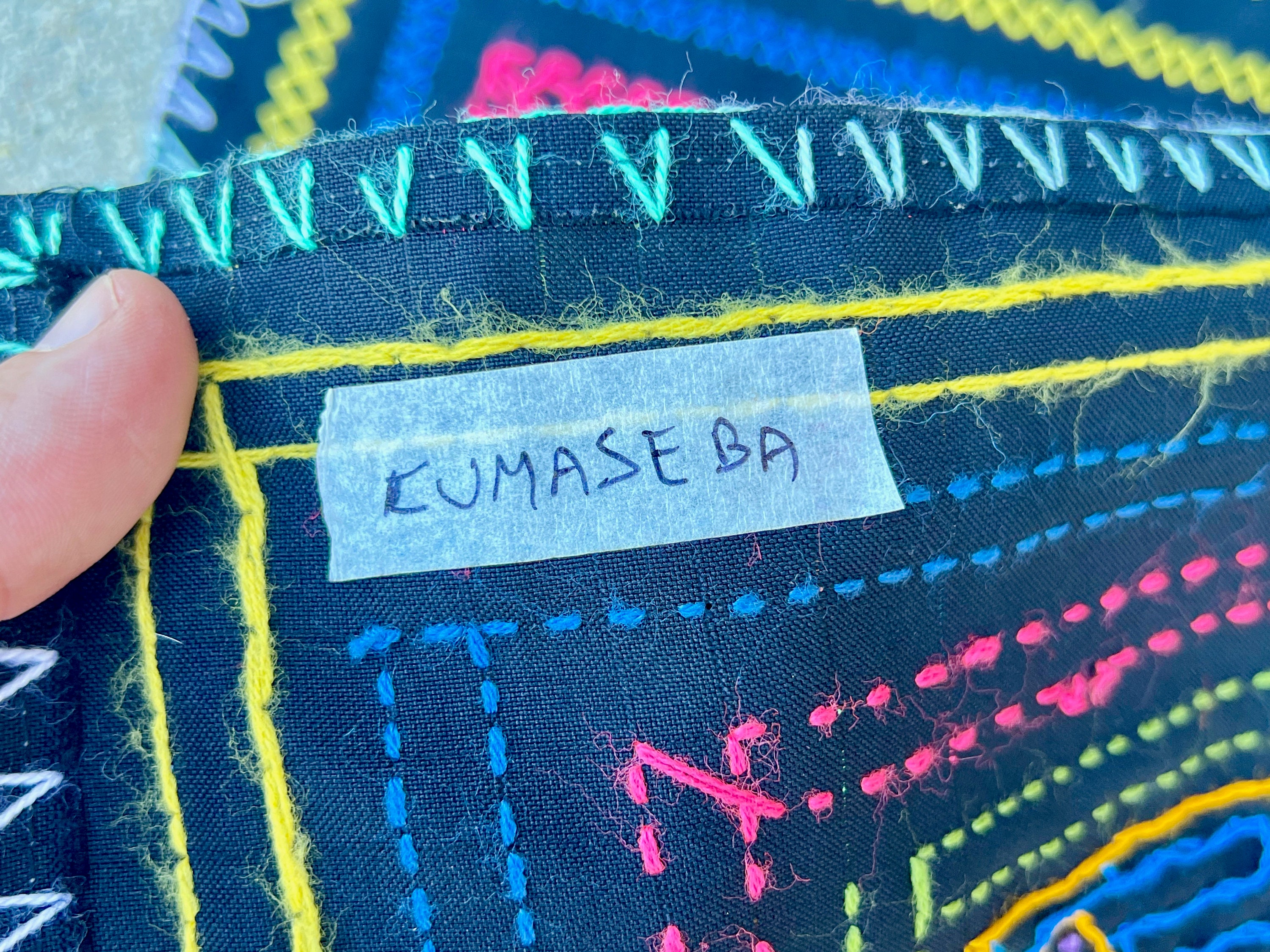 19 x 26 Shipibo Manta Cloth by Maestra Juanita, Icaro for Cumaseba with ...