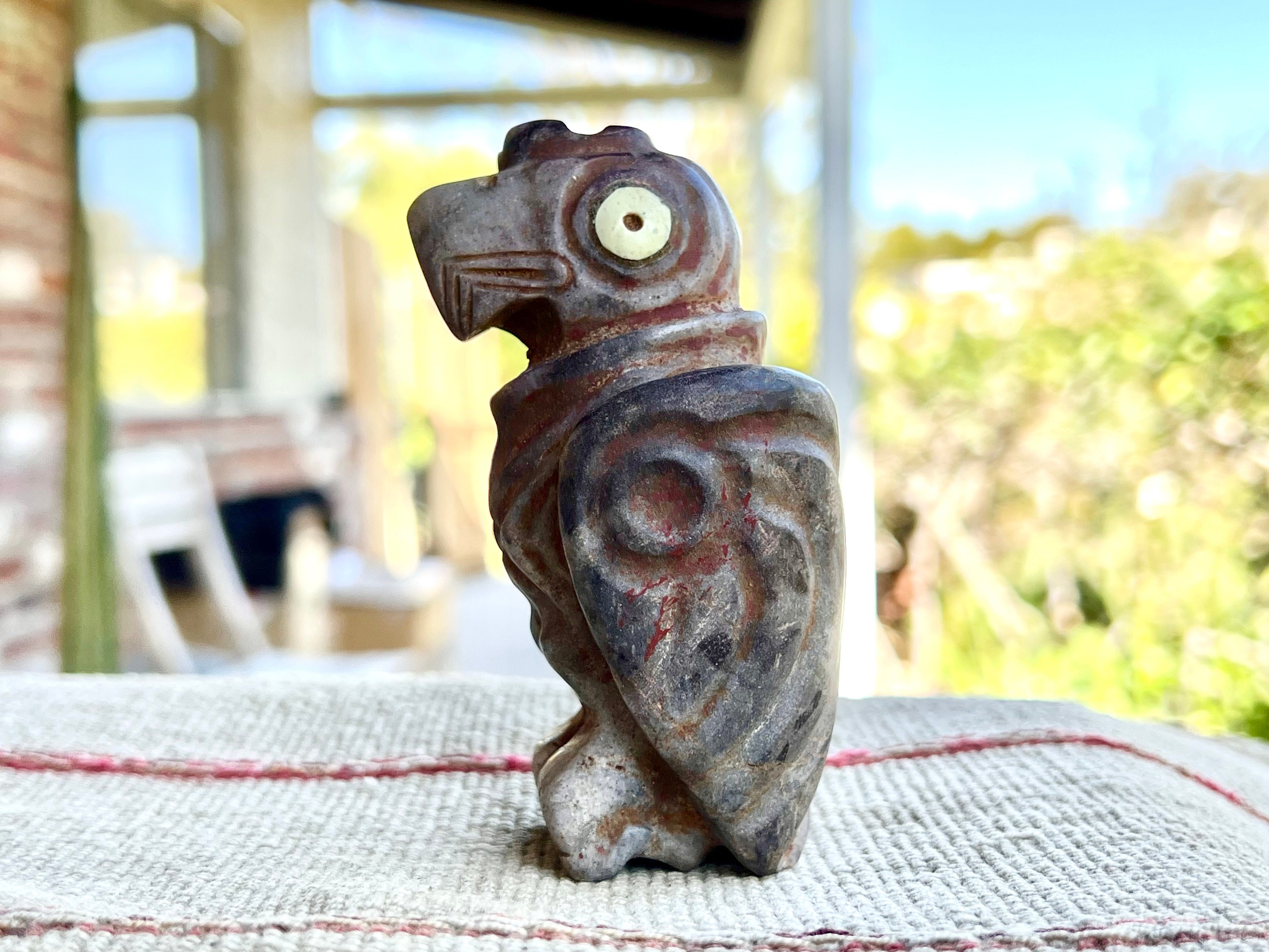 Incan Condor Statue by Peruvian Artist José Aguilar, Carved Crystal ...