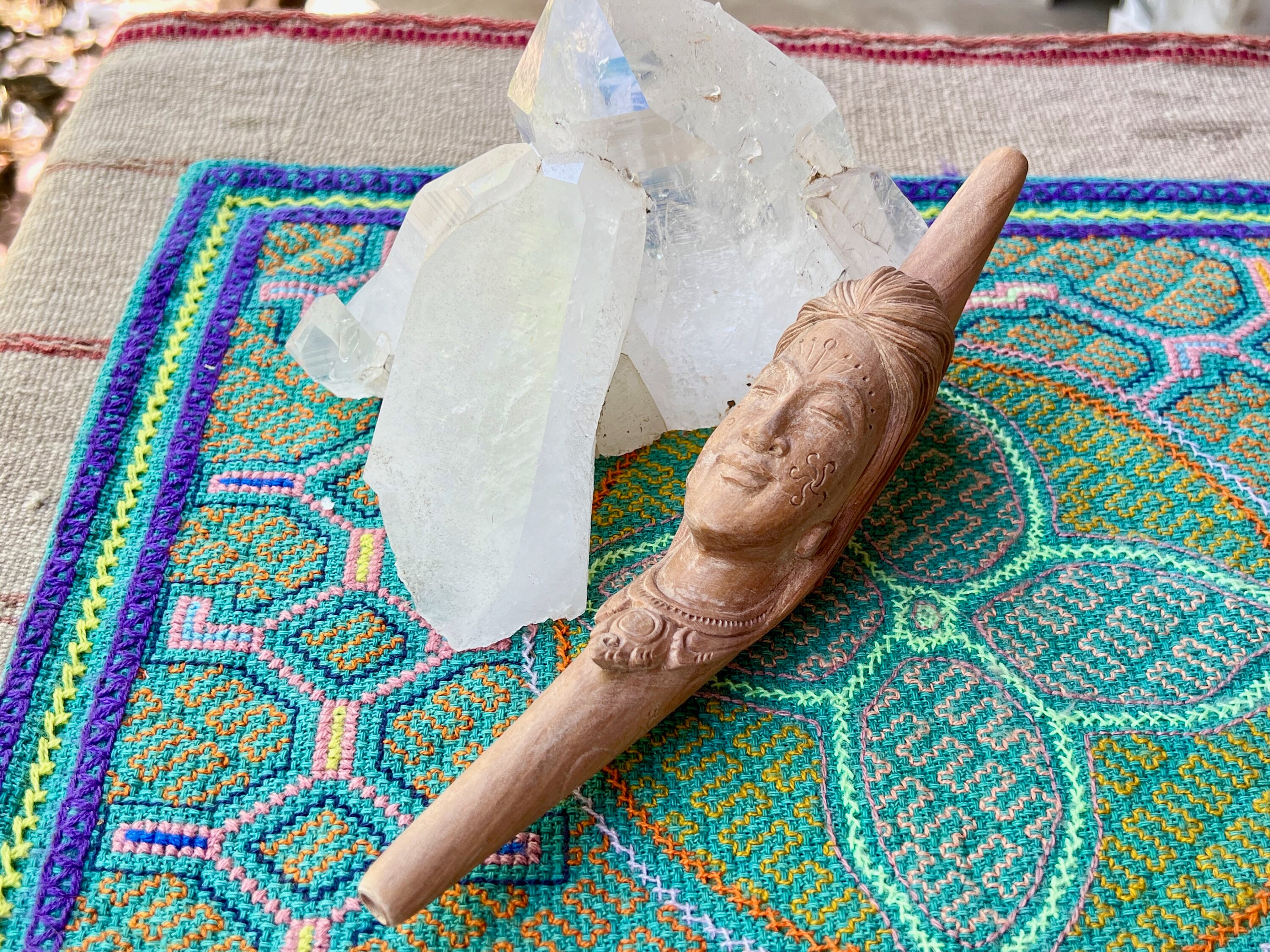 Goddess Tepi Pipe, Hand Carved from Solid Wood, Traditional Shamanic ...