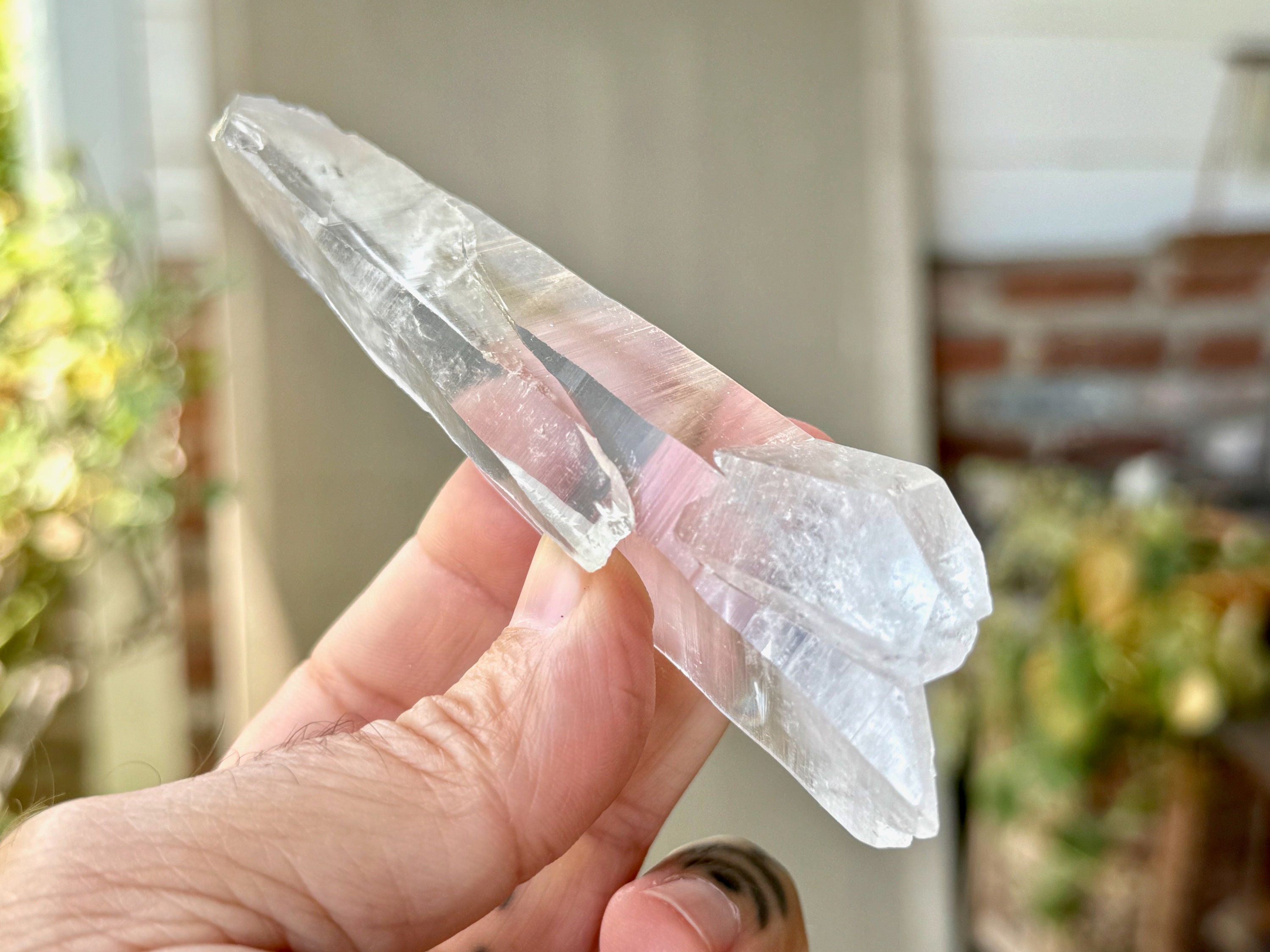 Blue Needle Lemurian Quartz with Double Termination, 110g, New Find ...