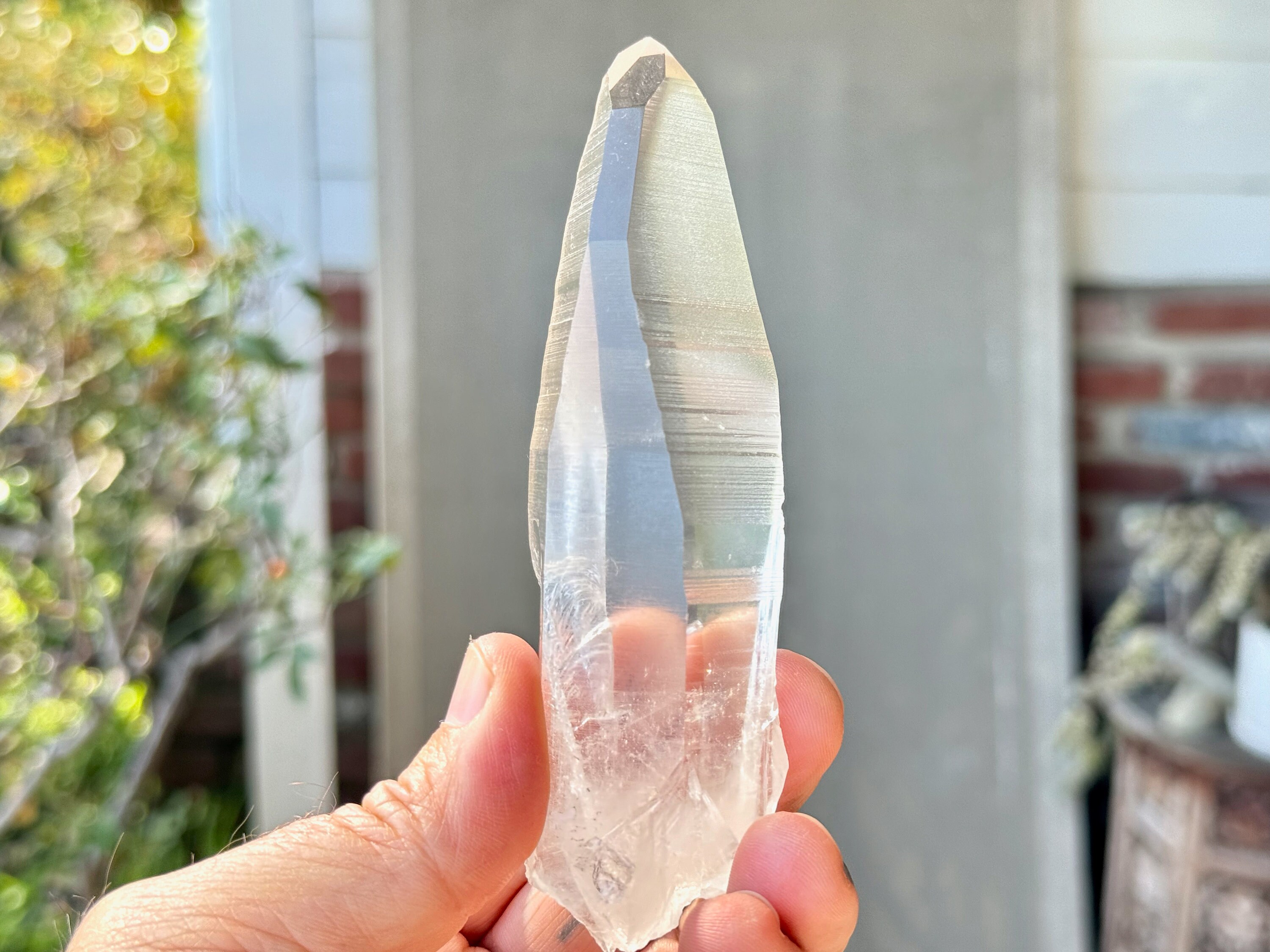 Blue Needle Lemurian Quartz with Tinge of Pink, 167g, New Find, Water ...