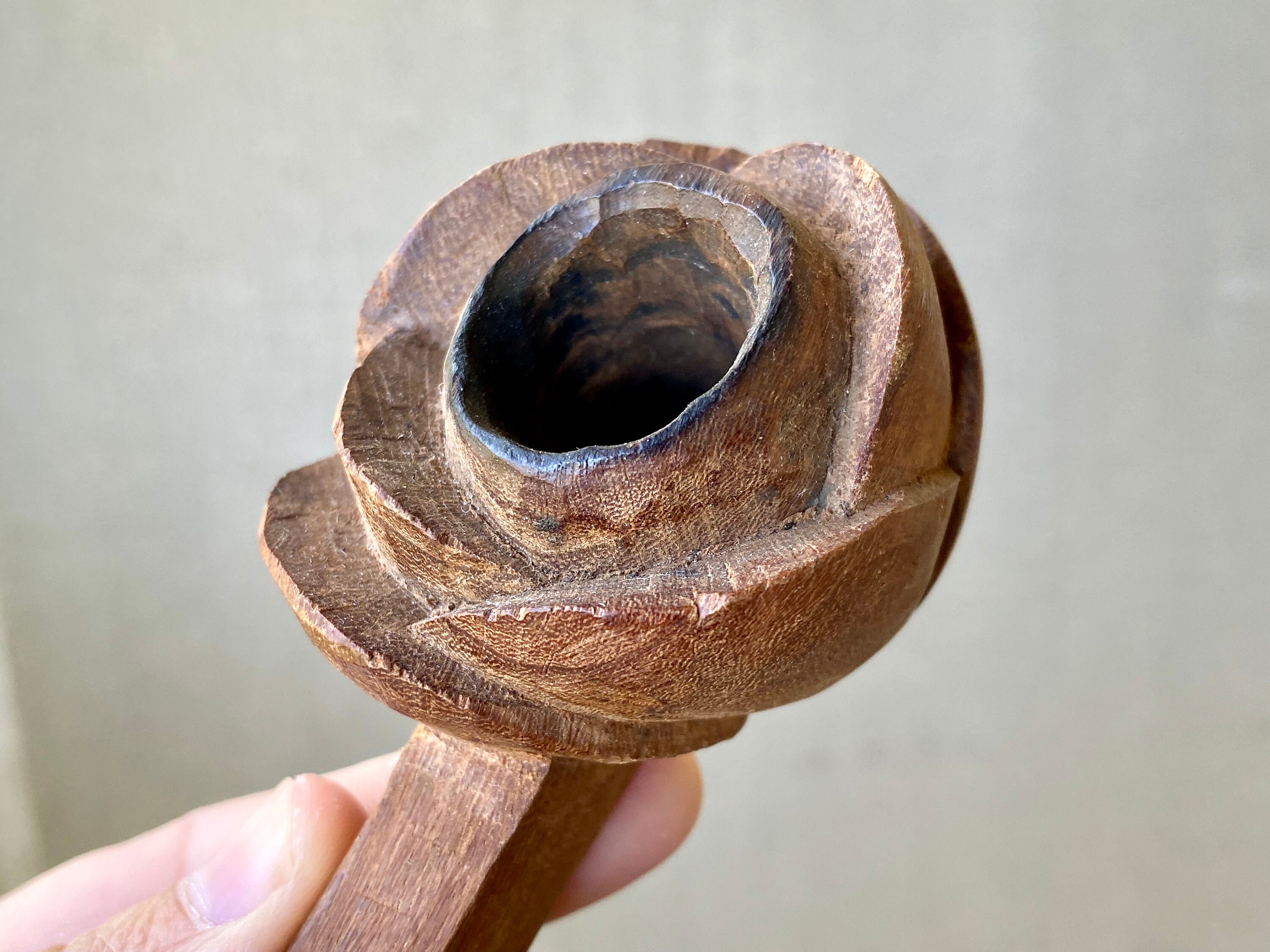 Ceremonial Tobacco Pipe, Hand Carved Mapacho Pipe, Solid Wood Pipe for ...