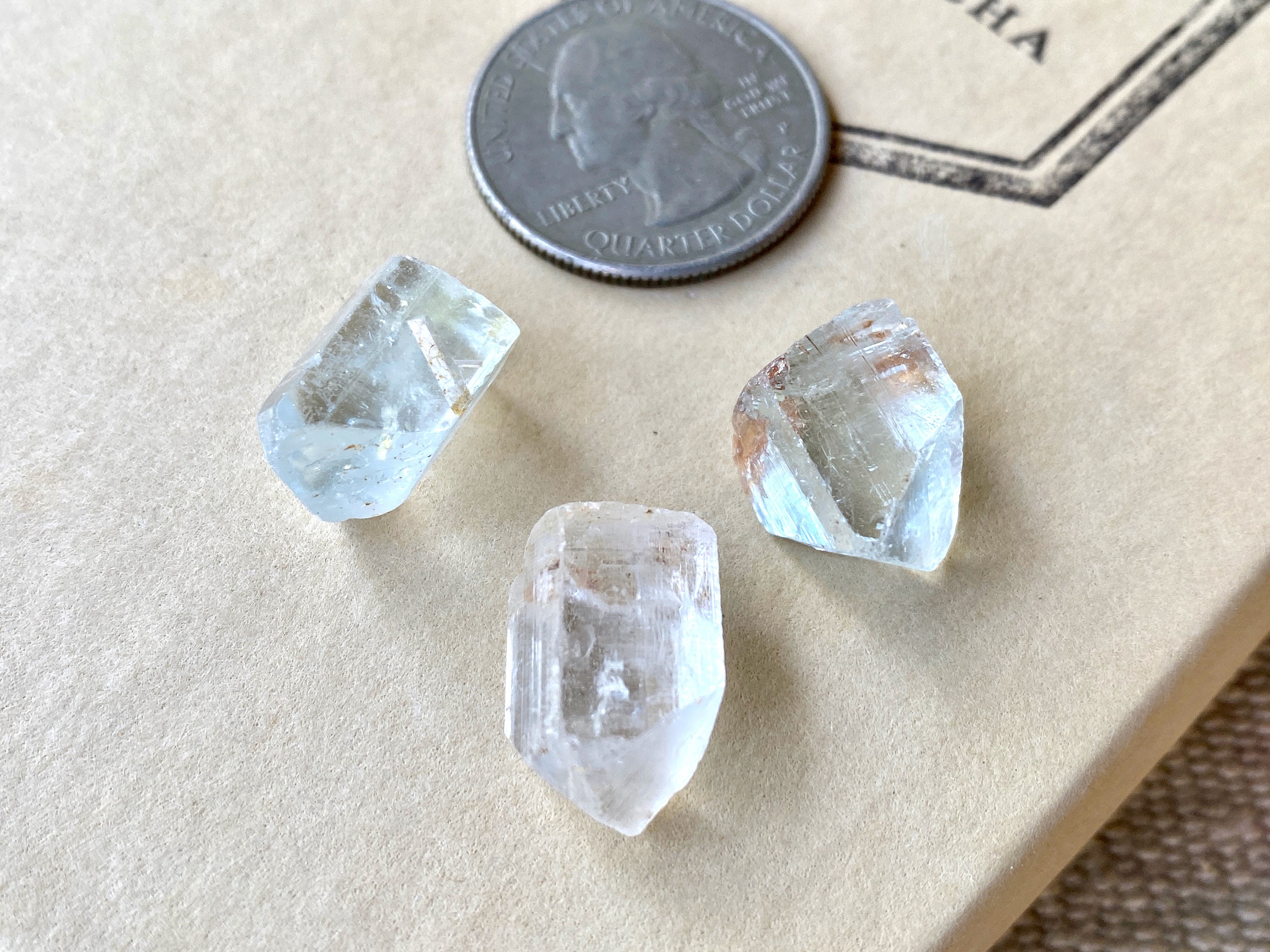 Nigerian Blue Topaz Crystal Lot, 3 Pieces, New Find, Throat Chakra ...