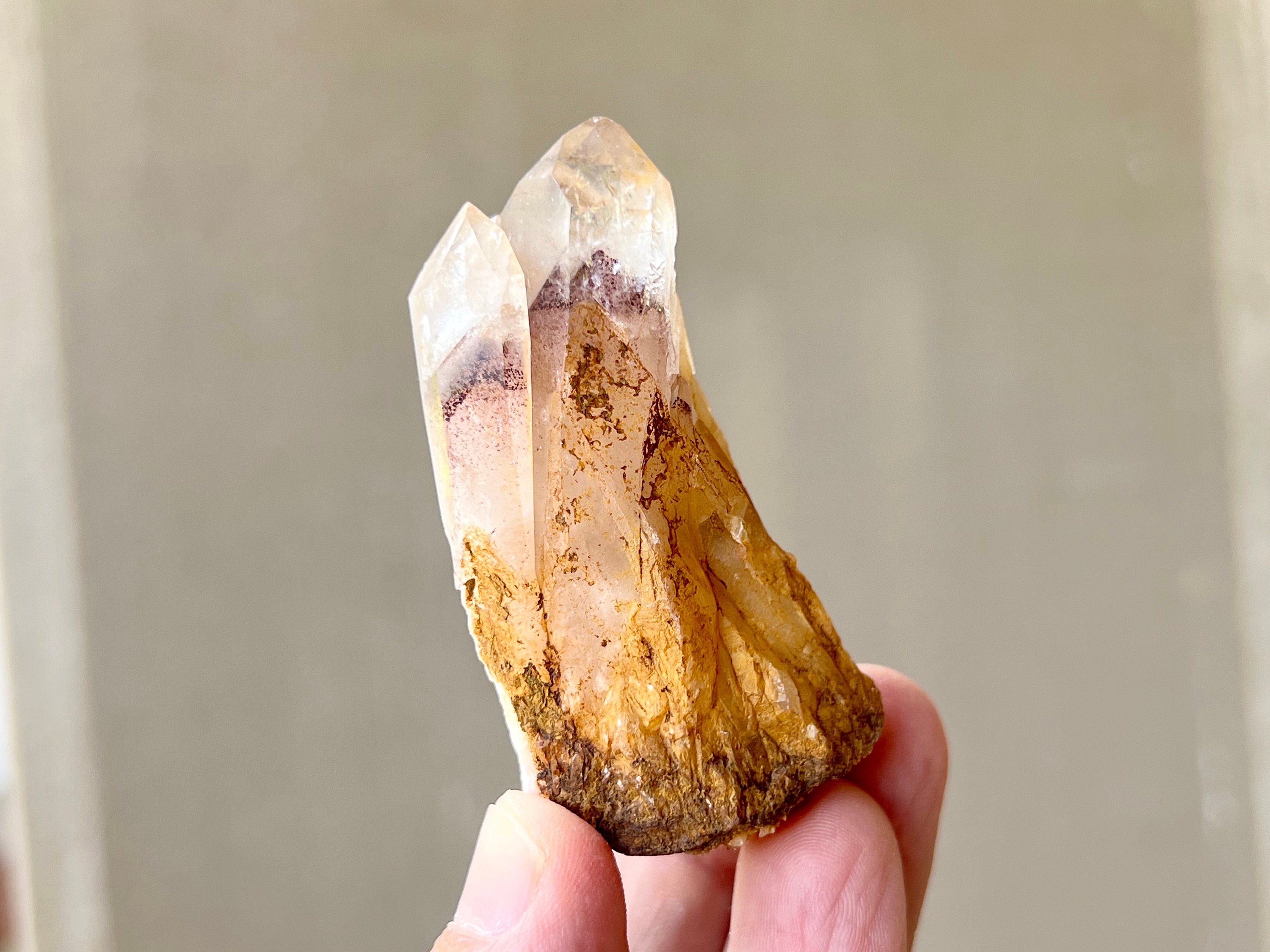 Sunset Phantom Quartz, New Find, Rare Red Phantom Quartz Cluster with ...