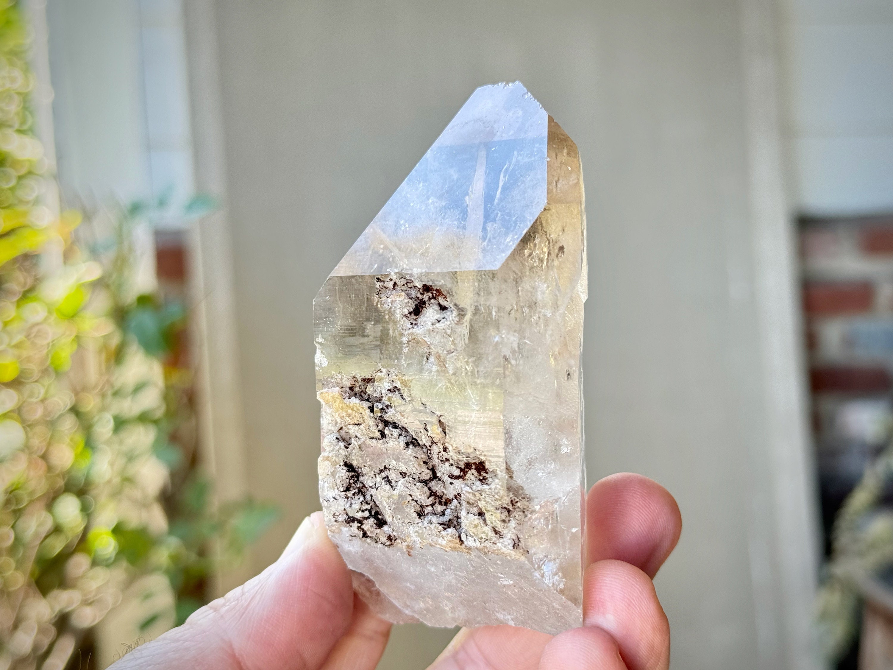 Quartz Crystal with Rainbow & Lepidolite Mica Inclusions, 294g, Crystal ...