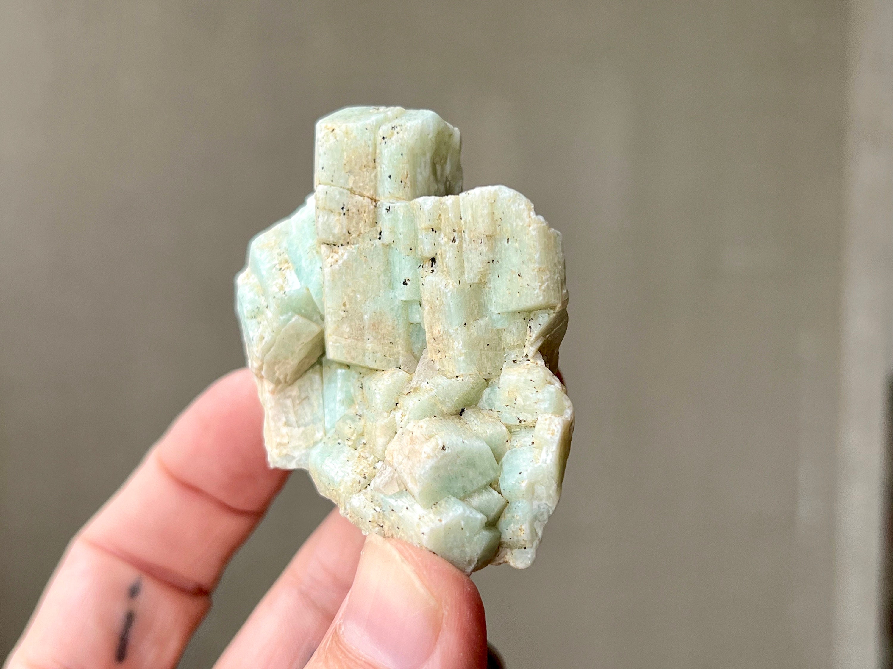 Amazonite, Natural Raw Amazonite in Unique Formation, Heart Chakra ...