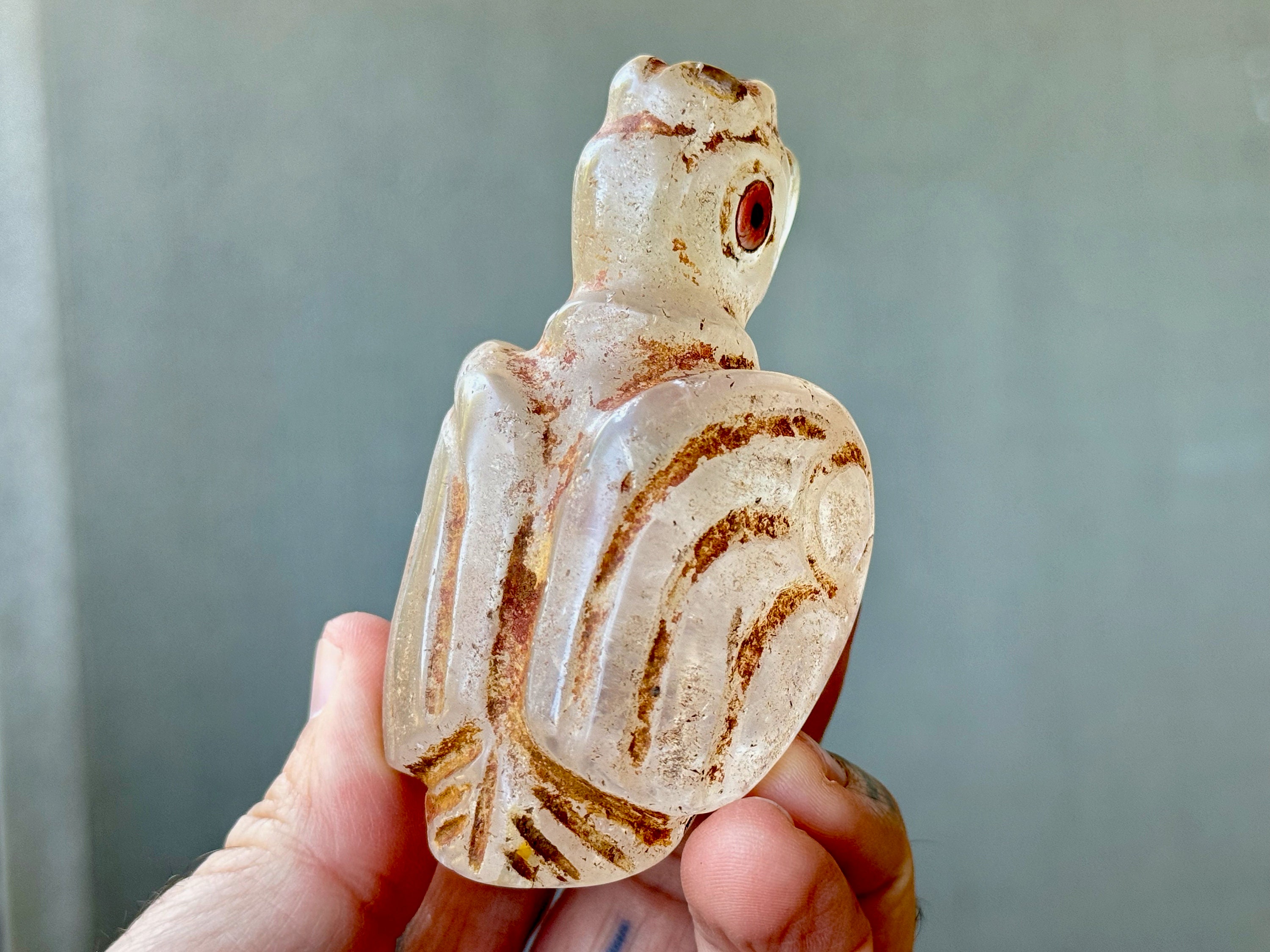 Incan Quartz Condor Statue by Peruvian Artist Ruben Layme, Hand Carved ...