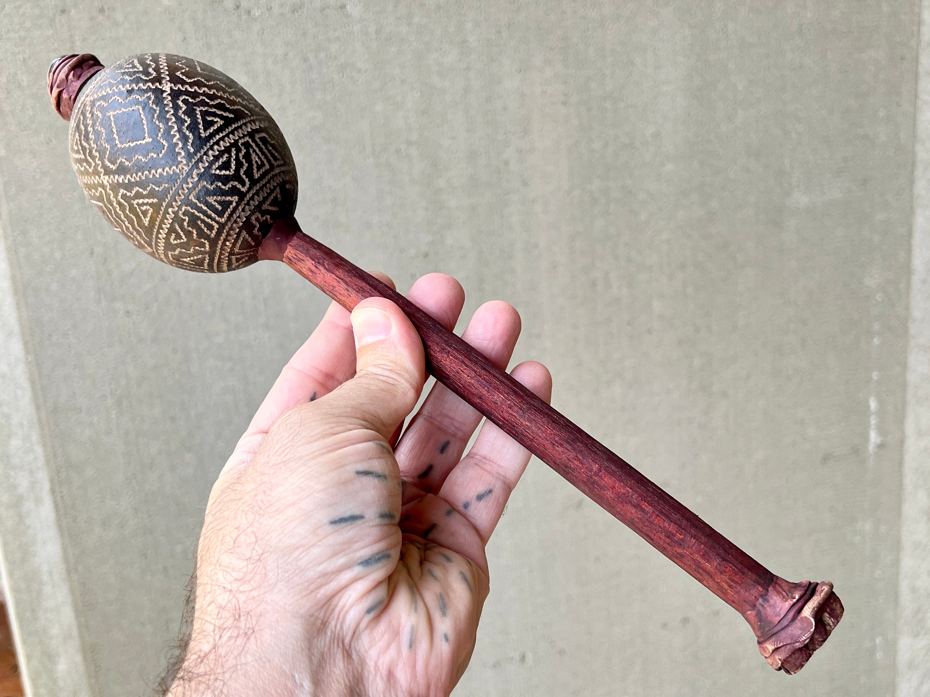 Shaman Rattle, Traditional Shipibo Rattle for Shamanic Plant Medicine ...