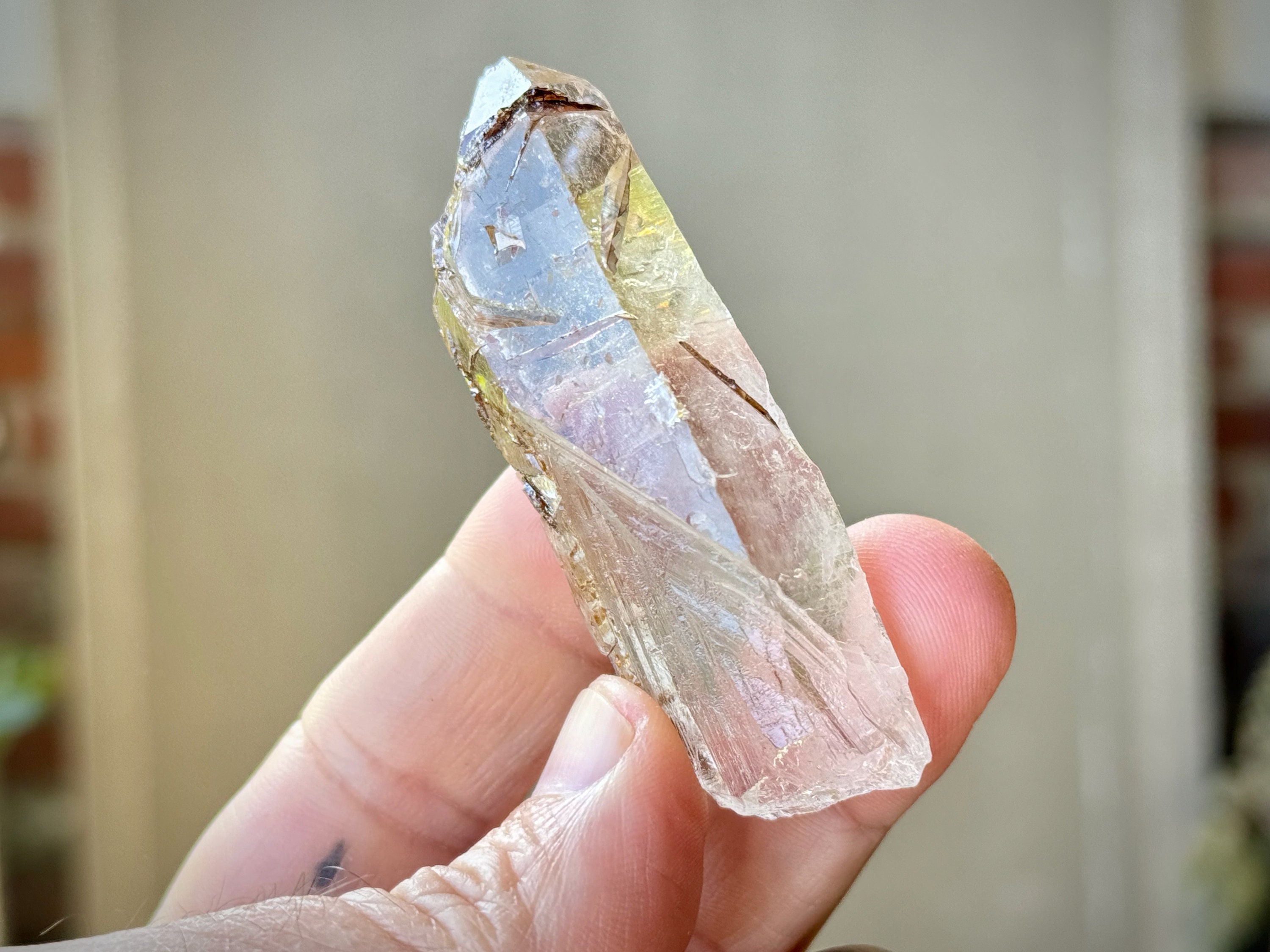 Brookeite Included Quartz with Golden Anatase, New Find, Rare Inclusion ...