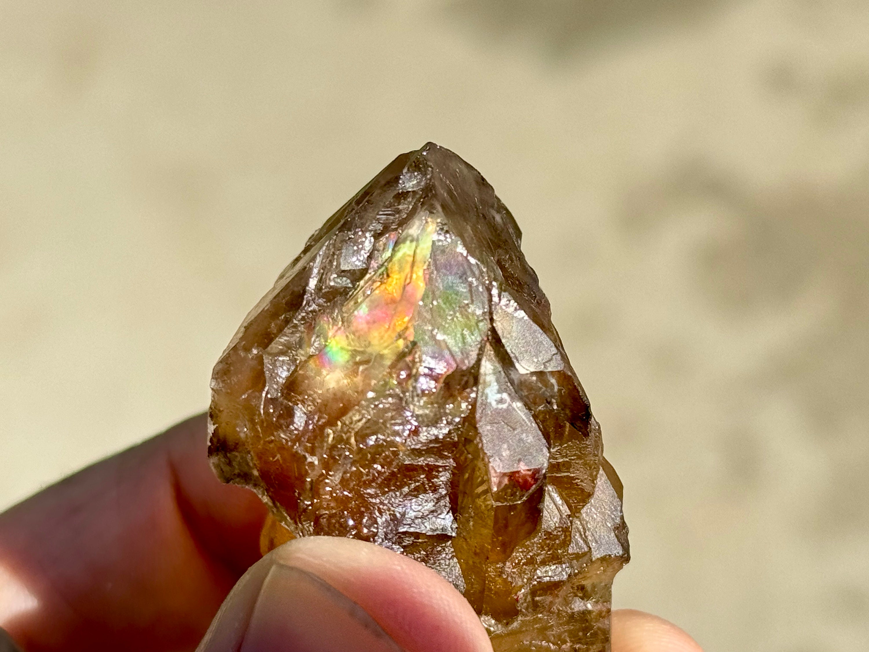 Elestial Citrine with Vibrant Rainbow and Beautiful Golden Hue, New ...