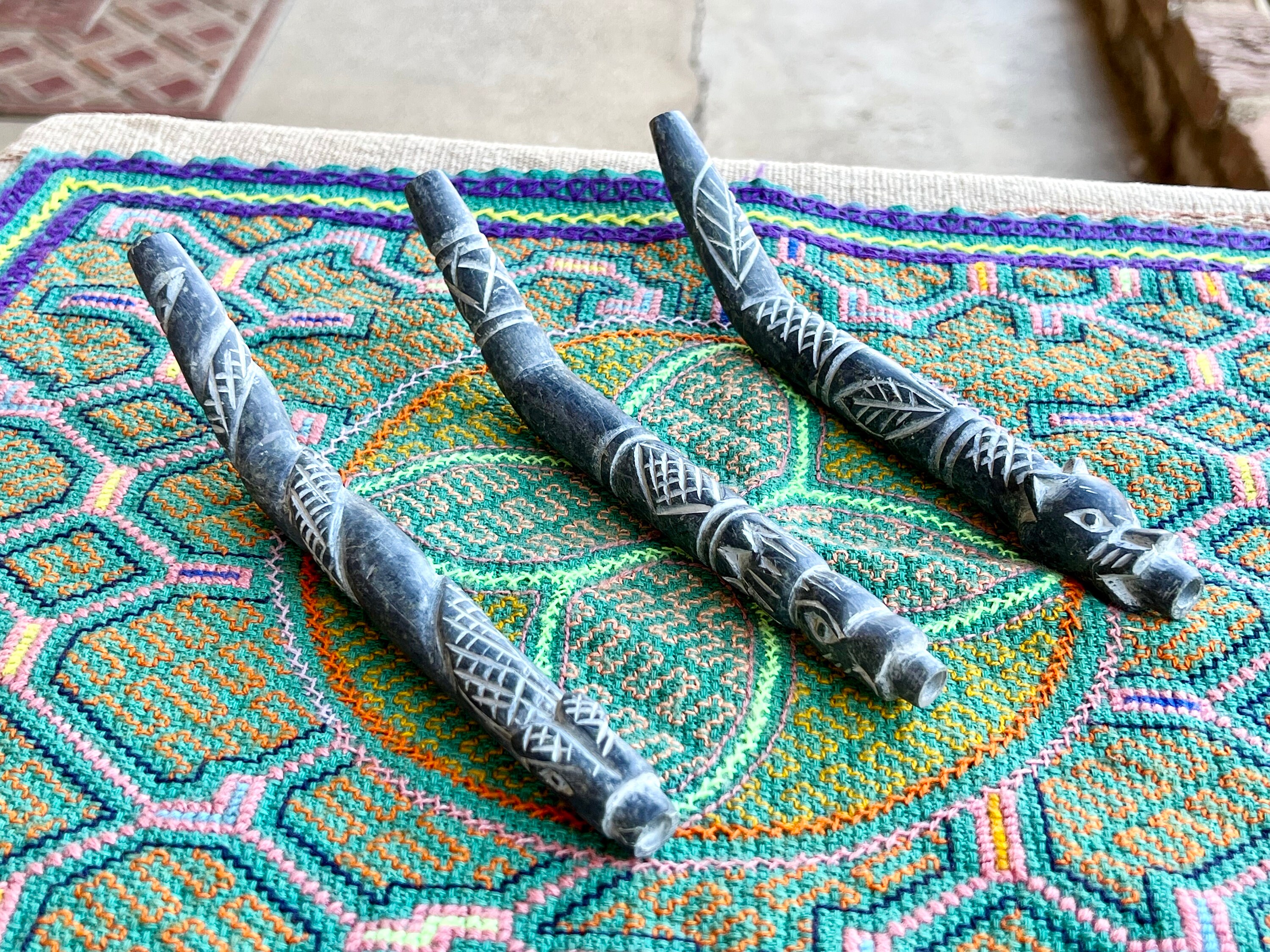 Stone Tepi Pipe, Andean Carved Stone Tepi, Your Choice of Serpent ...