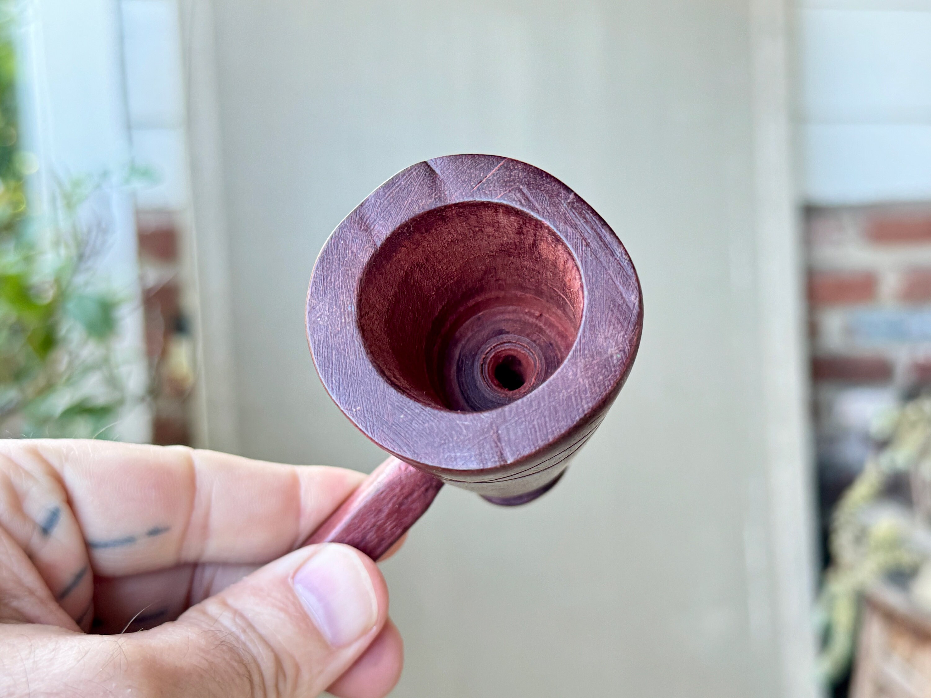 Mapacho Pipe by Peruvian Artist Luis Bocanegra, Solid Wood, Traditional ...