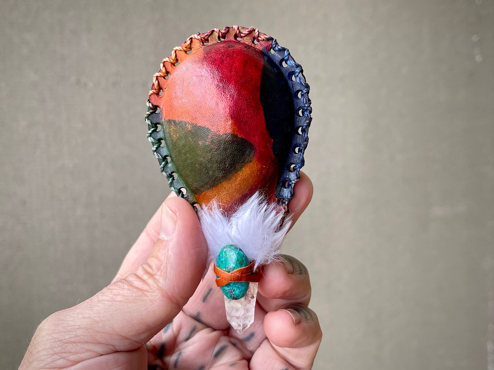 Shaman Rattle with Lemurian Quartz Traditional Andean Shaker | Etsy