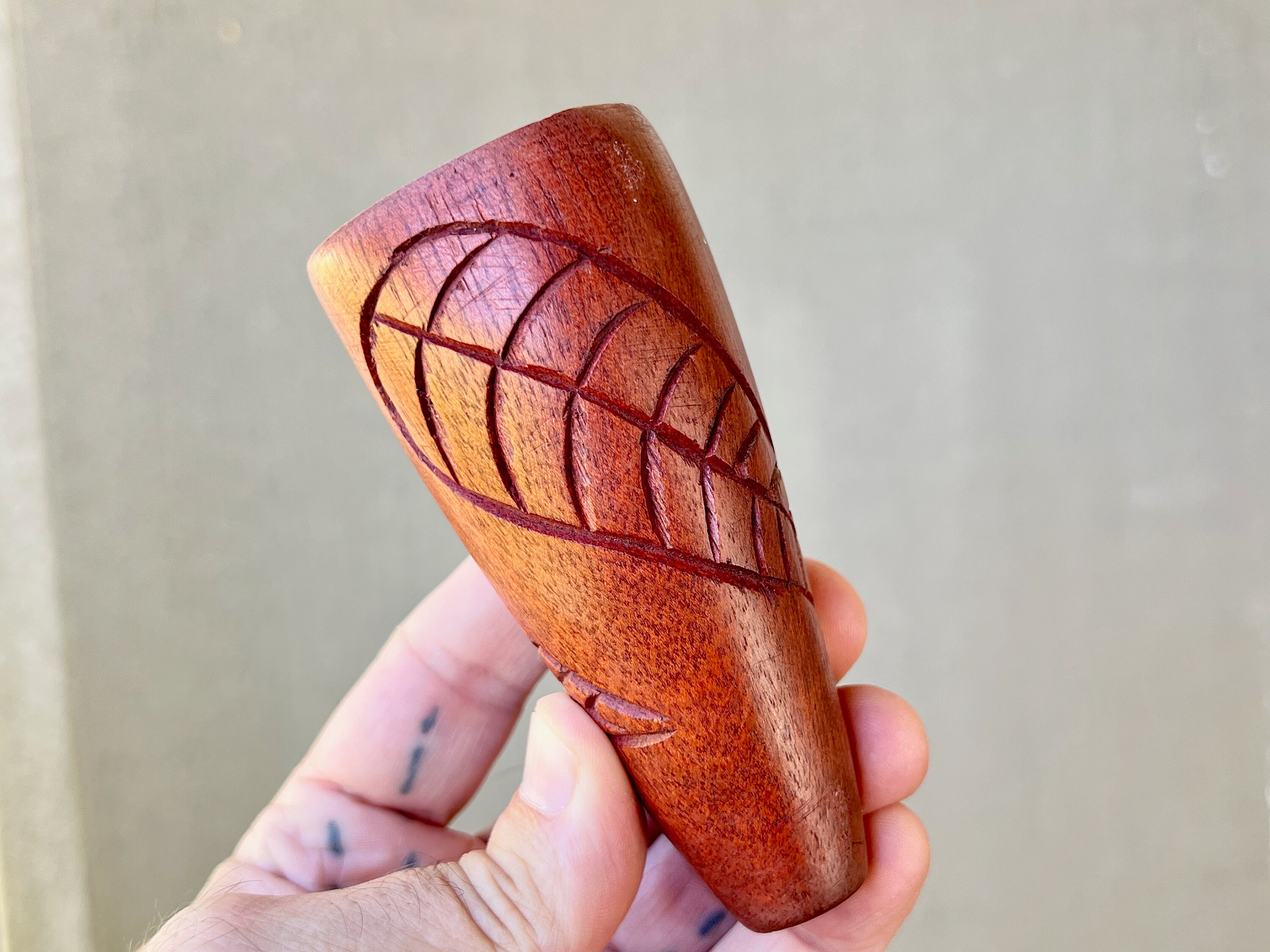 Mapacho Pipe by Peruvian Artist Luis Bocanegra, Solid Wood, Traditional ...