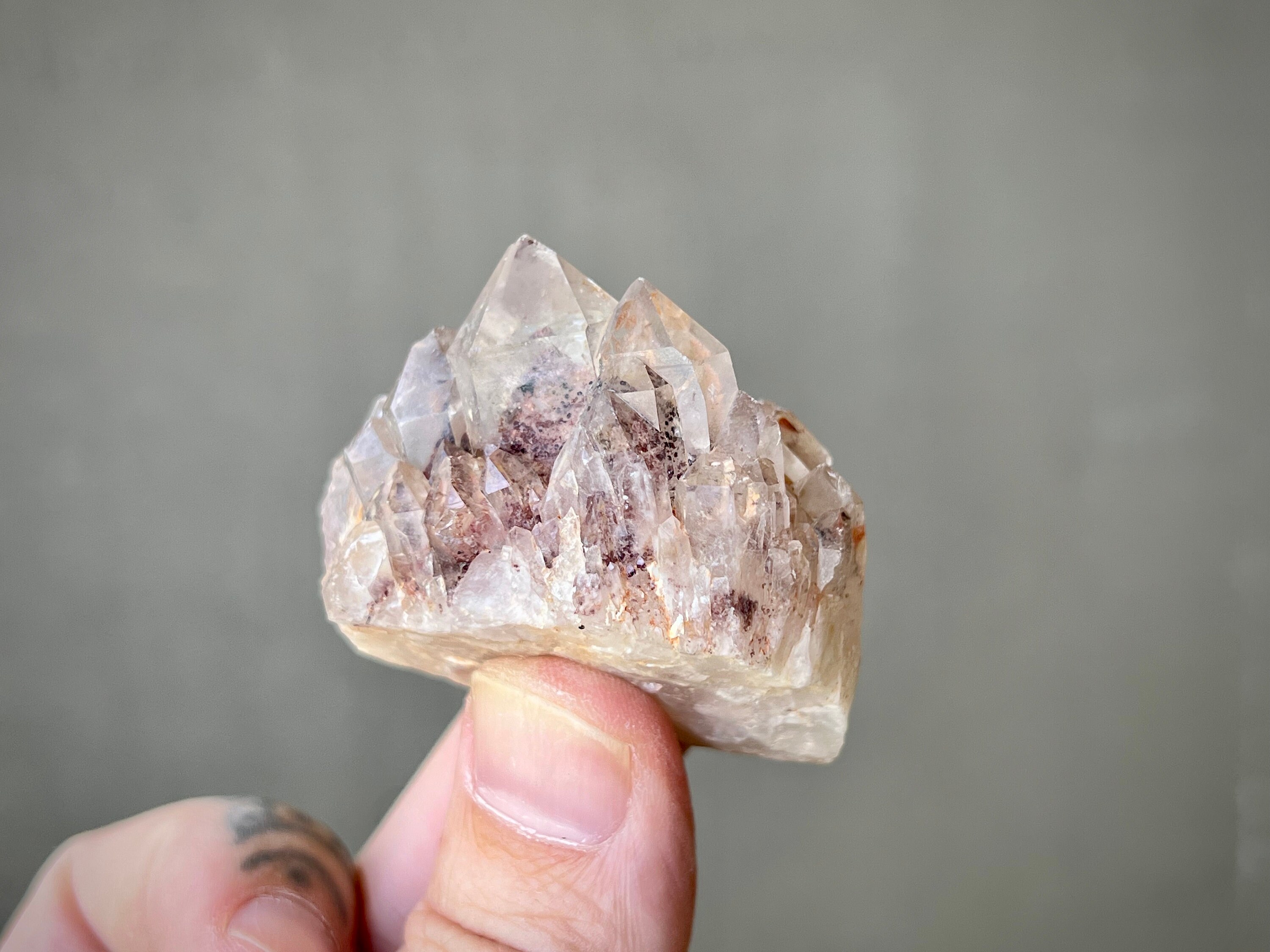 Sunset Phantom Quartz, New Find, Rare Red Phantom Quartz Cluster with ...