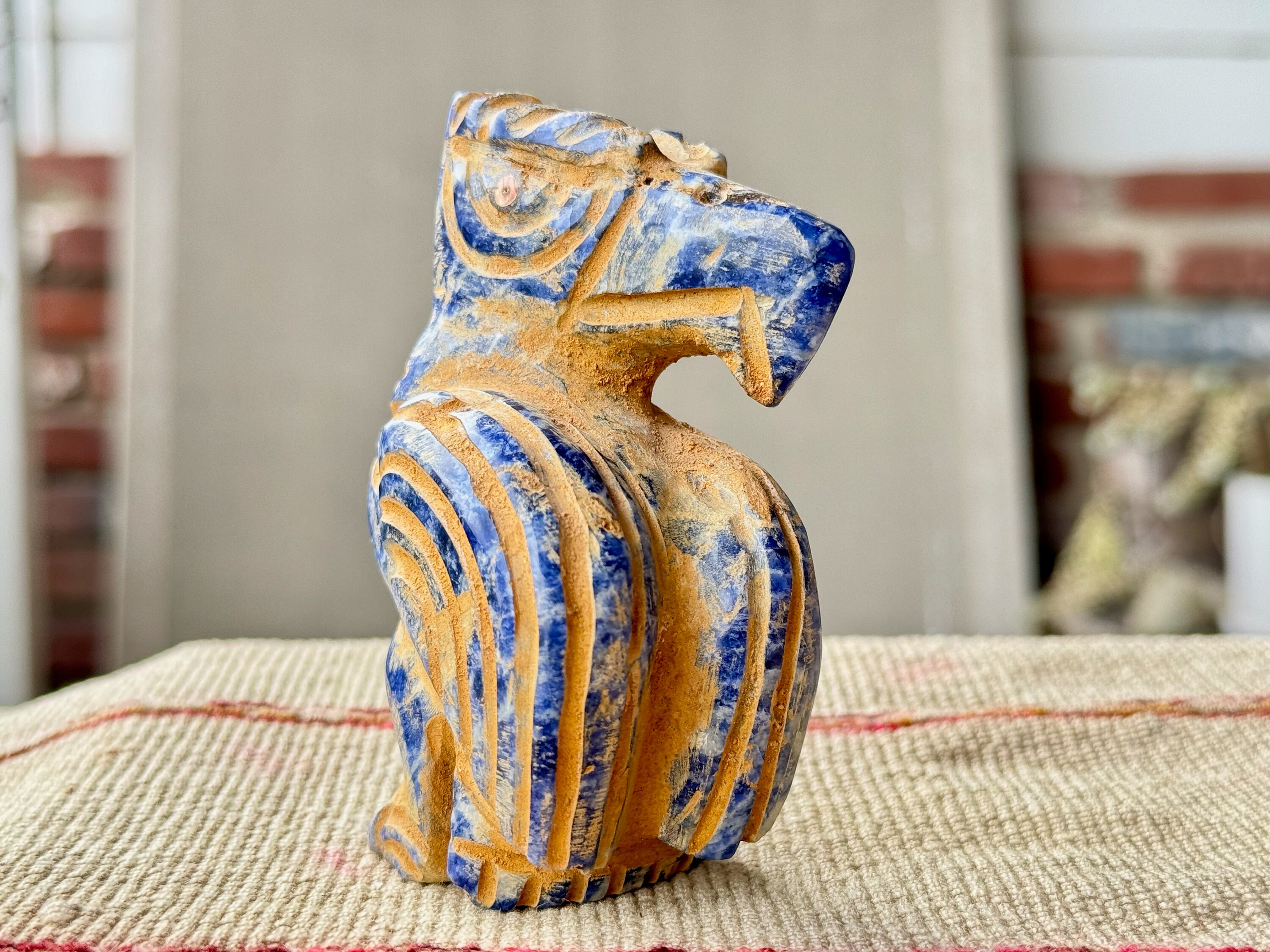 Incan Eagle Statue by Peruvian Artist Ruben Layme, Hand Carved Andean ...